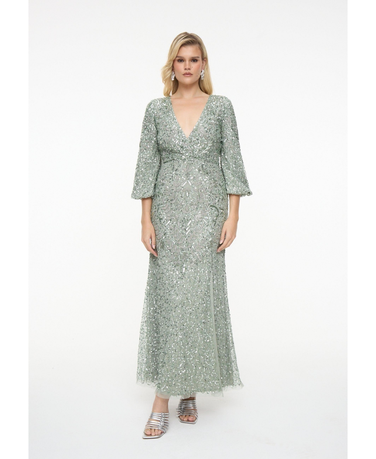 Click here for Beauut Womens Embellished Sequin Beaded Maxi Dress... prices