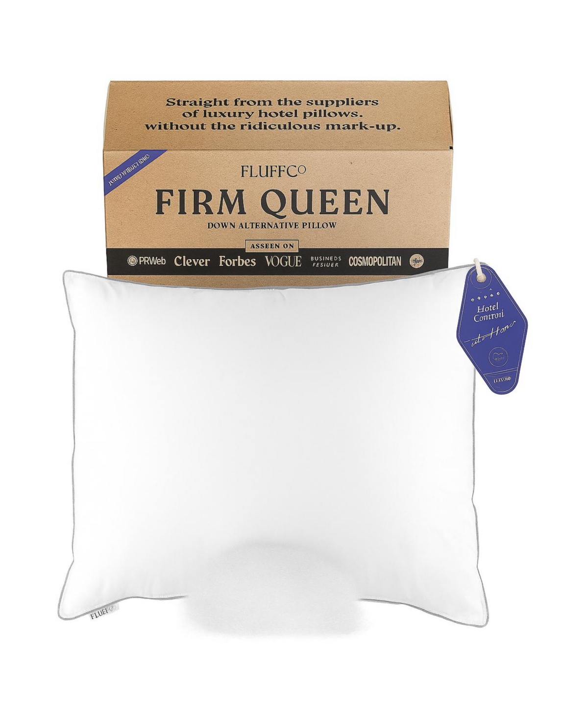 Click here for FluffCo Down Alternative Classic Hotel Pillow - St... prices