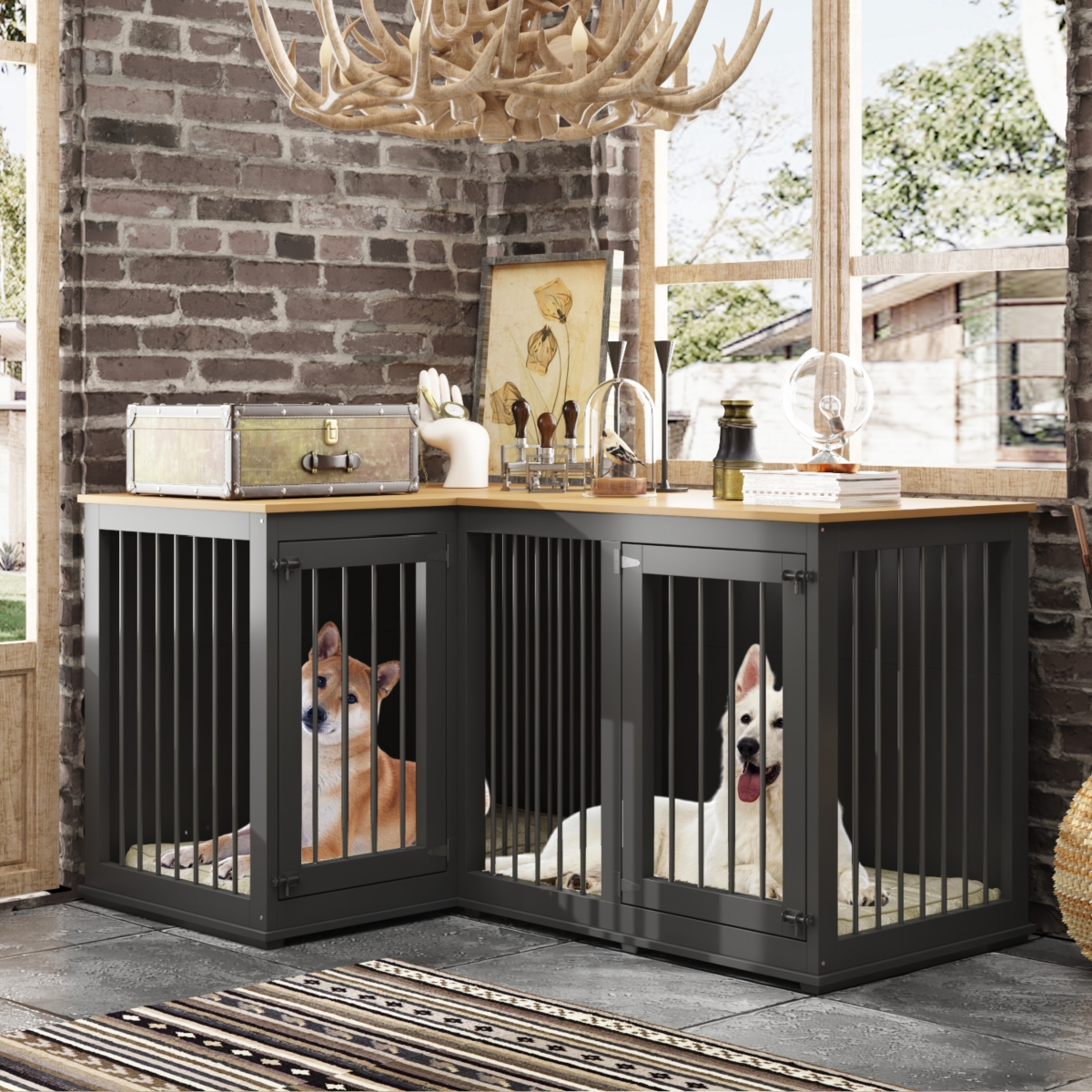 Click here for Dog Kennel Corner Dog Crate with Dividers Perfect... prices
