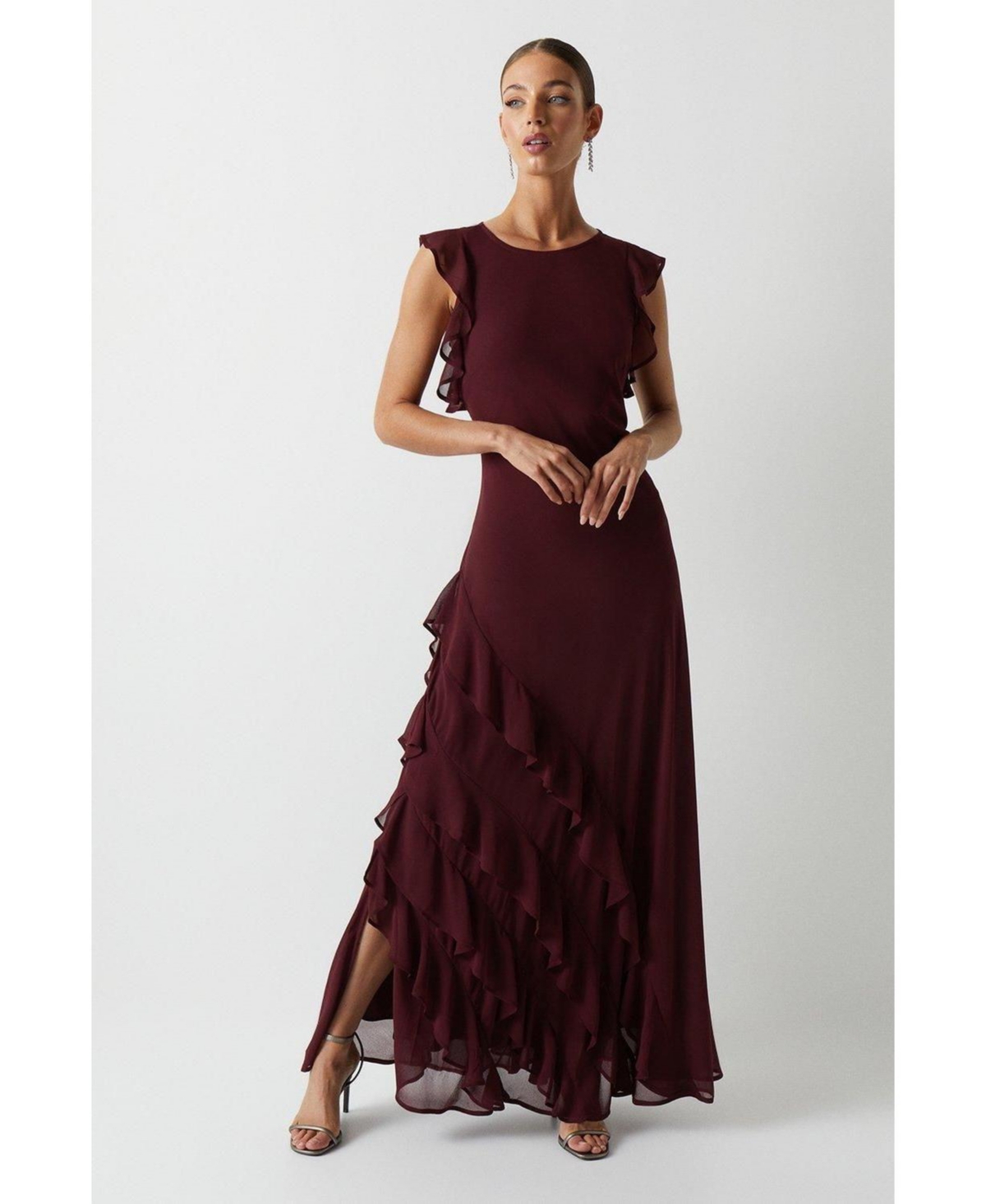 Click here for Coast Womens Honoured Ruffle Georgette Maxi Dress... prices