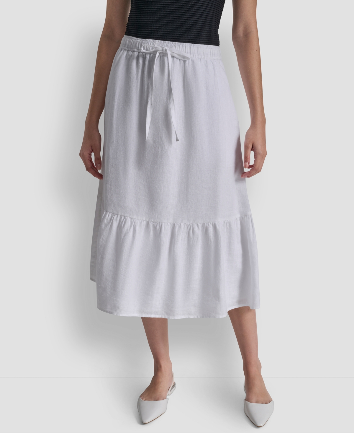 Click here for Dkny Womens A-Line Pull-On Skirt - White prices