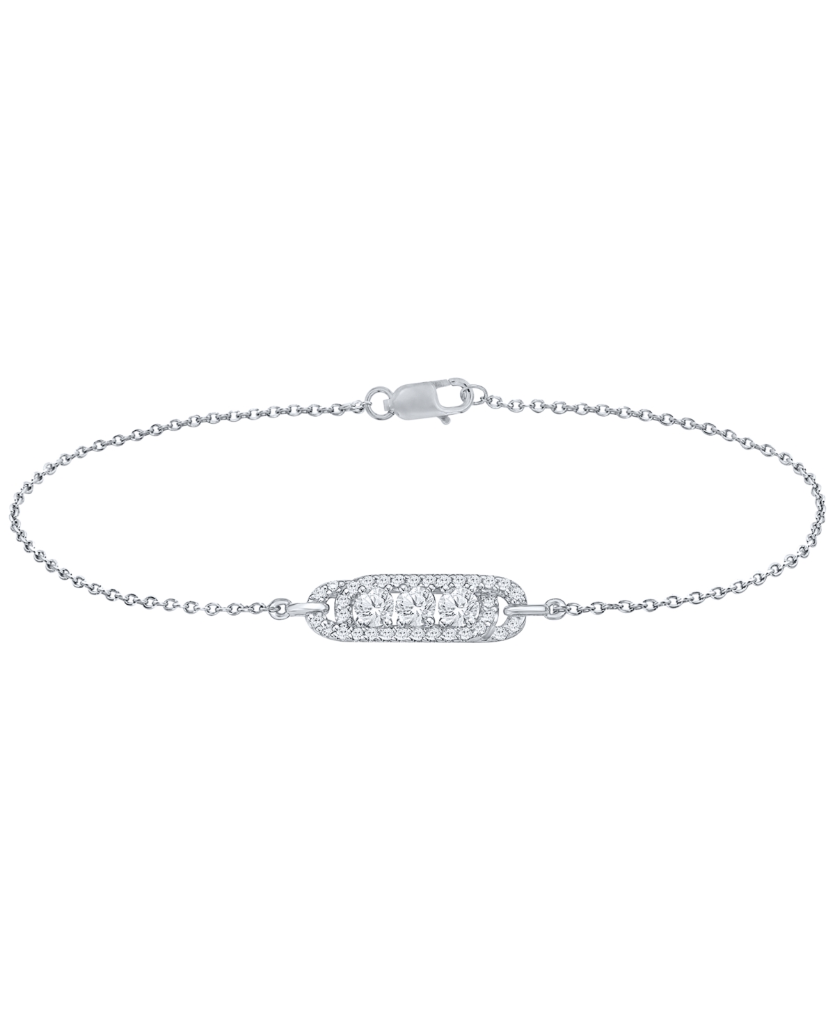 Click here for Macys White Diamond Bracelet (1/2 ct. t.w.) in 10k... prices
