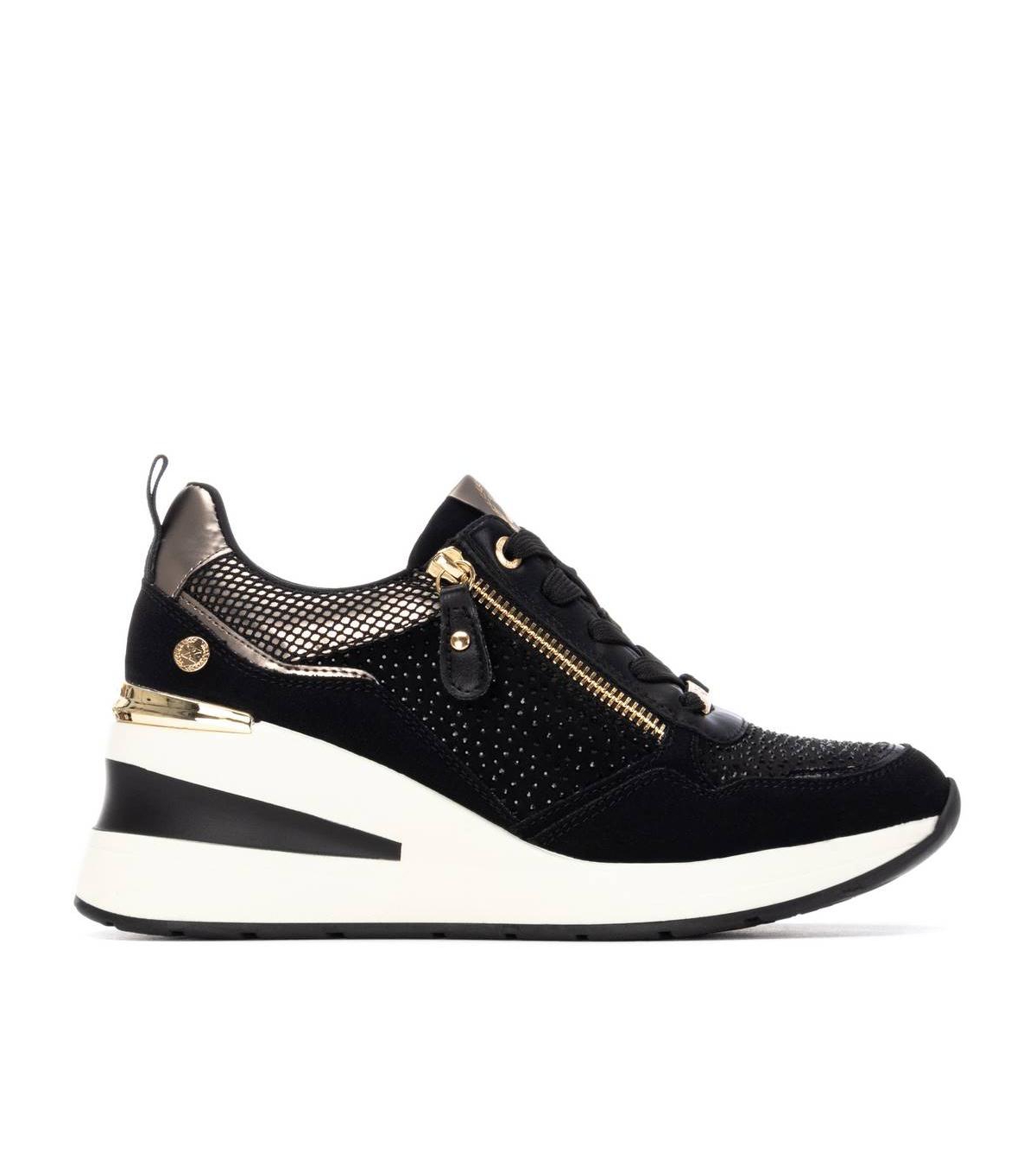 Click here for Womens Suede Wedge Sneakers By Xti - Black prices