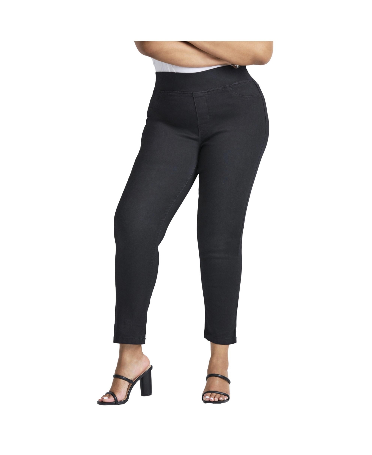 Click here for Avenue Womens Butter Denim Pull-On High Rise Jean... prices