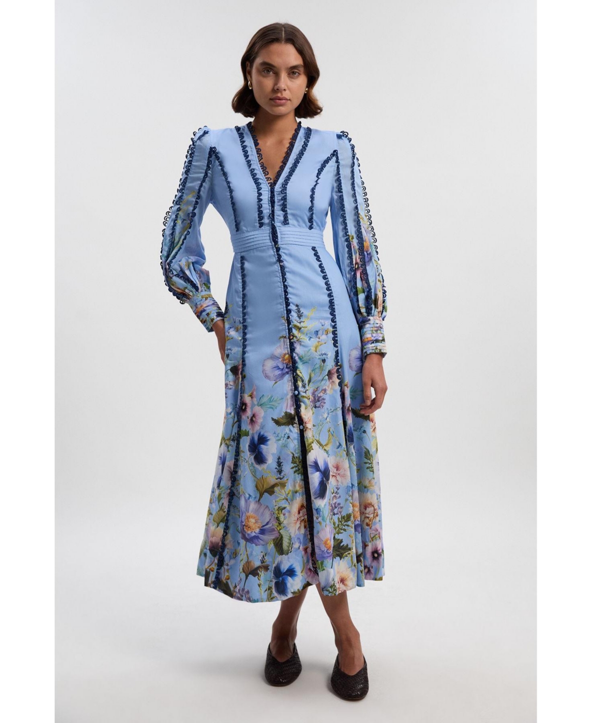 Click here for Karen Millen Womens Trailing Floral Woven Plunge M... prices