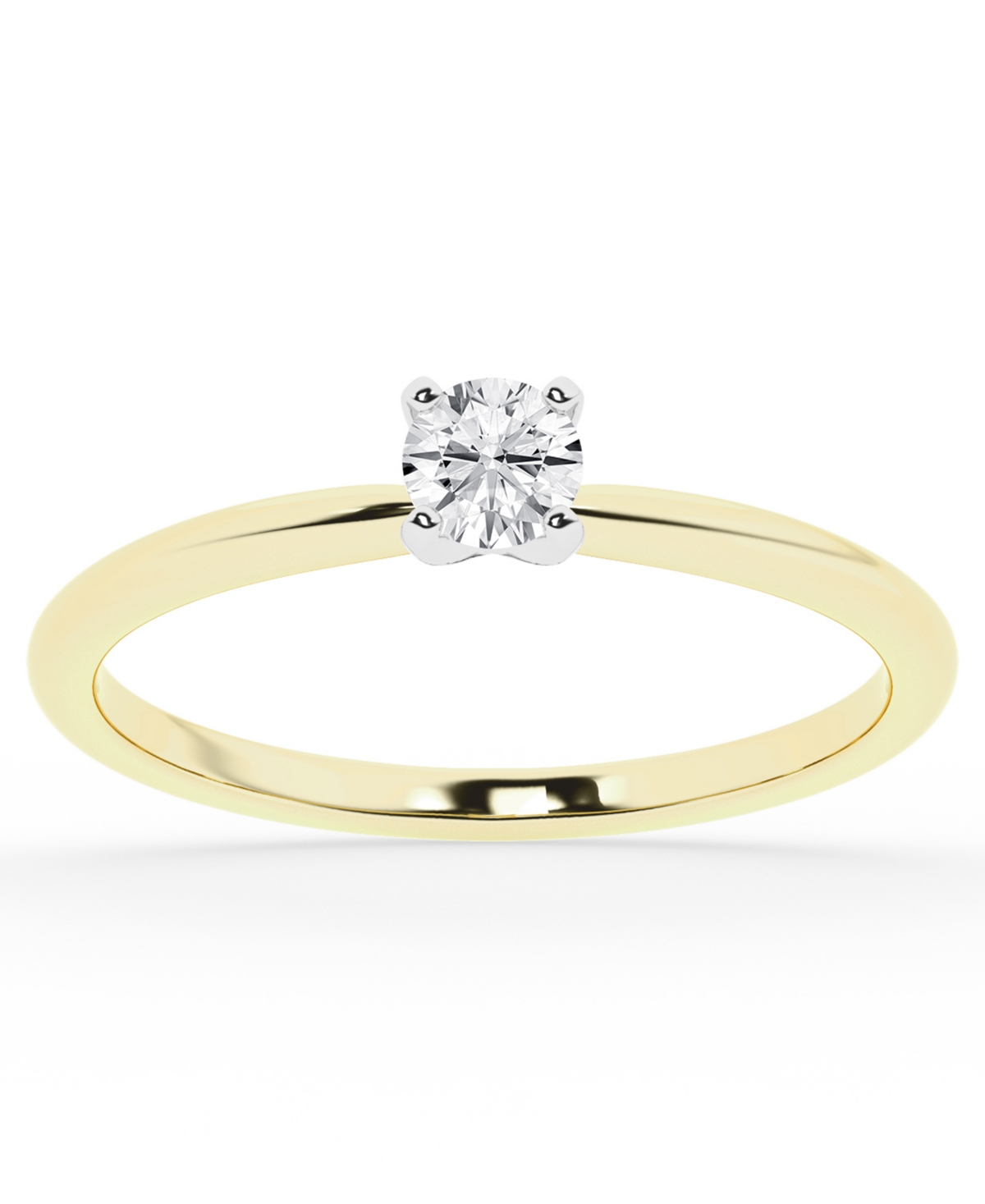 Click here for Macys Diamond Sol Ring (1/4 ct. t.w.) in 10k Yello... prices