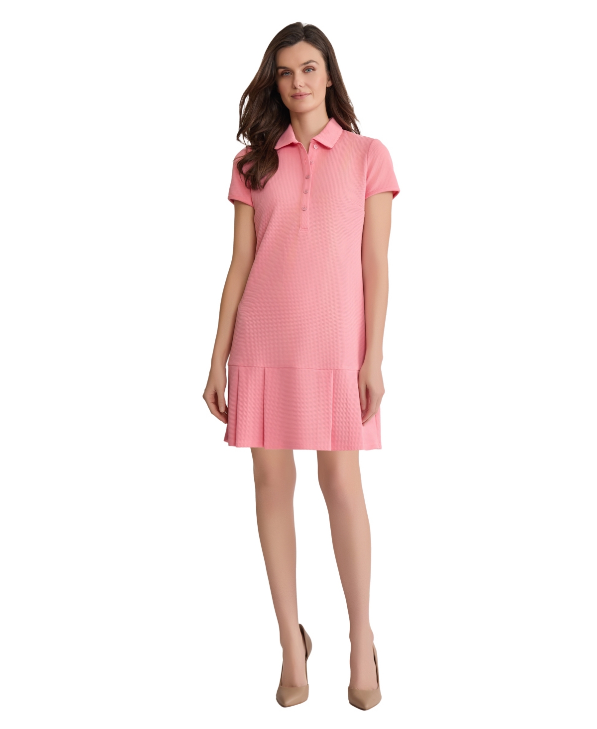 Click here for Jones New York Womens Karolina Pleated Collared Sh... prices