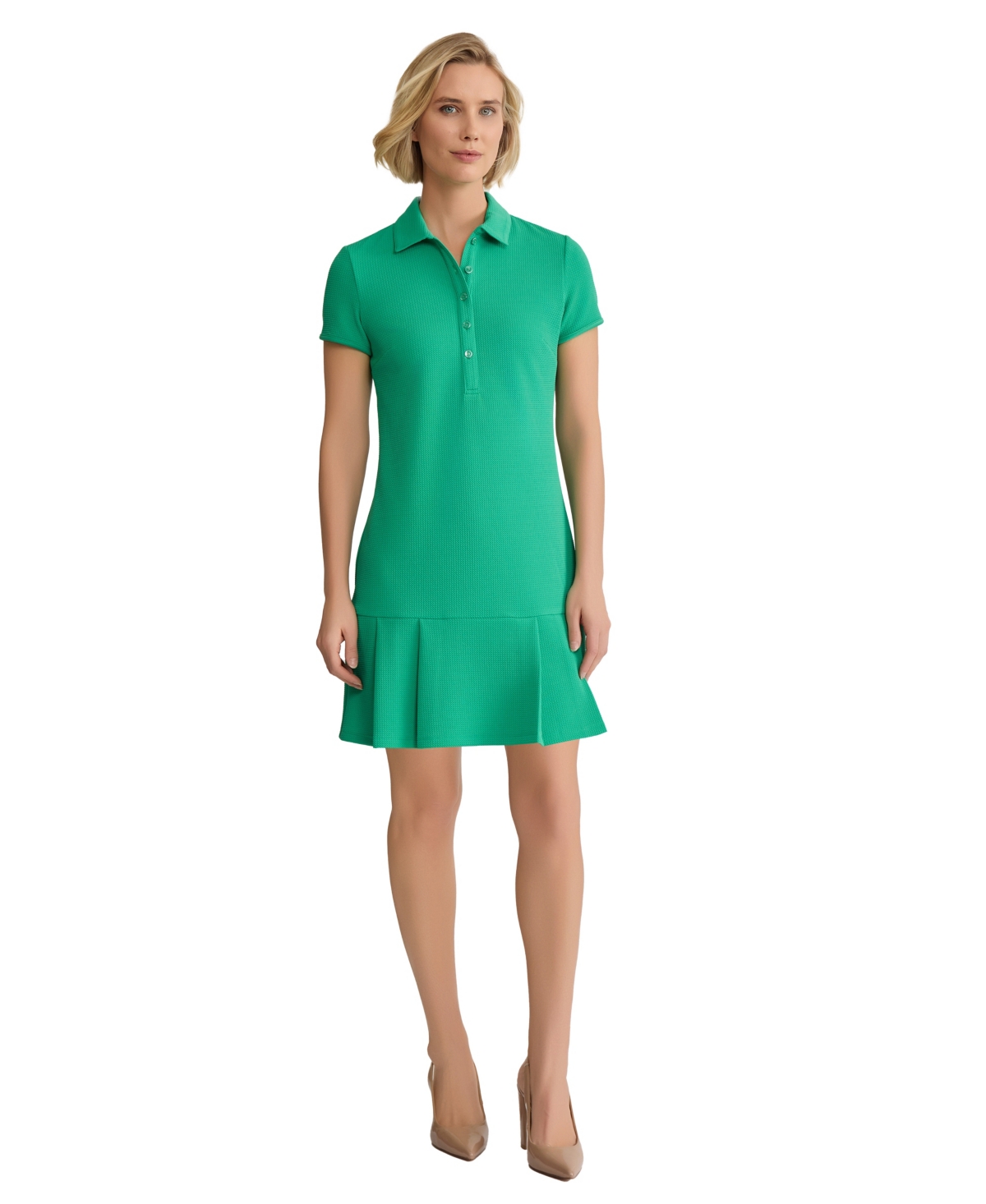 Click here for Jones New York Womens Karolina Pleated Collared Sh... prices