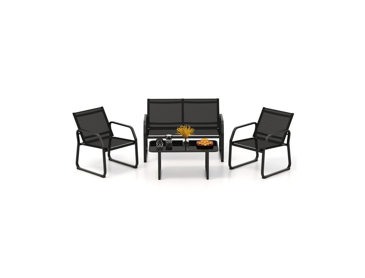 Click here for Slickblue 4 Pieces Patio Conversation Set with Bre... prices
