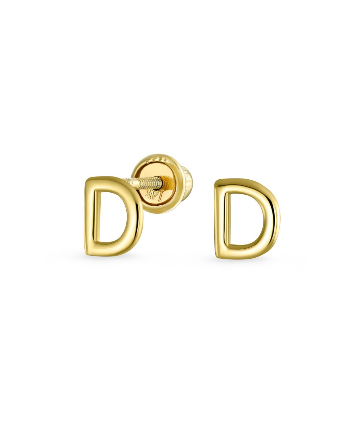 Click here for Bling Jewelry Tiny Initial Letter Stud Earrings in... prices