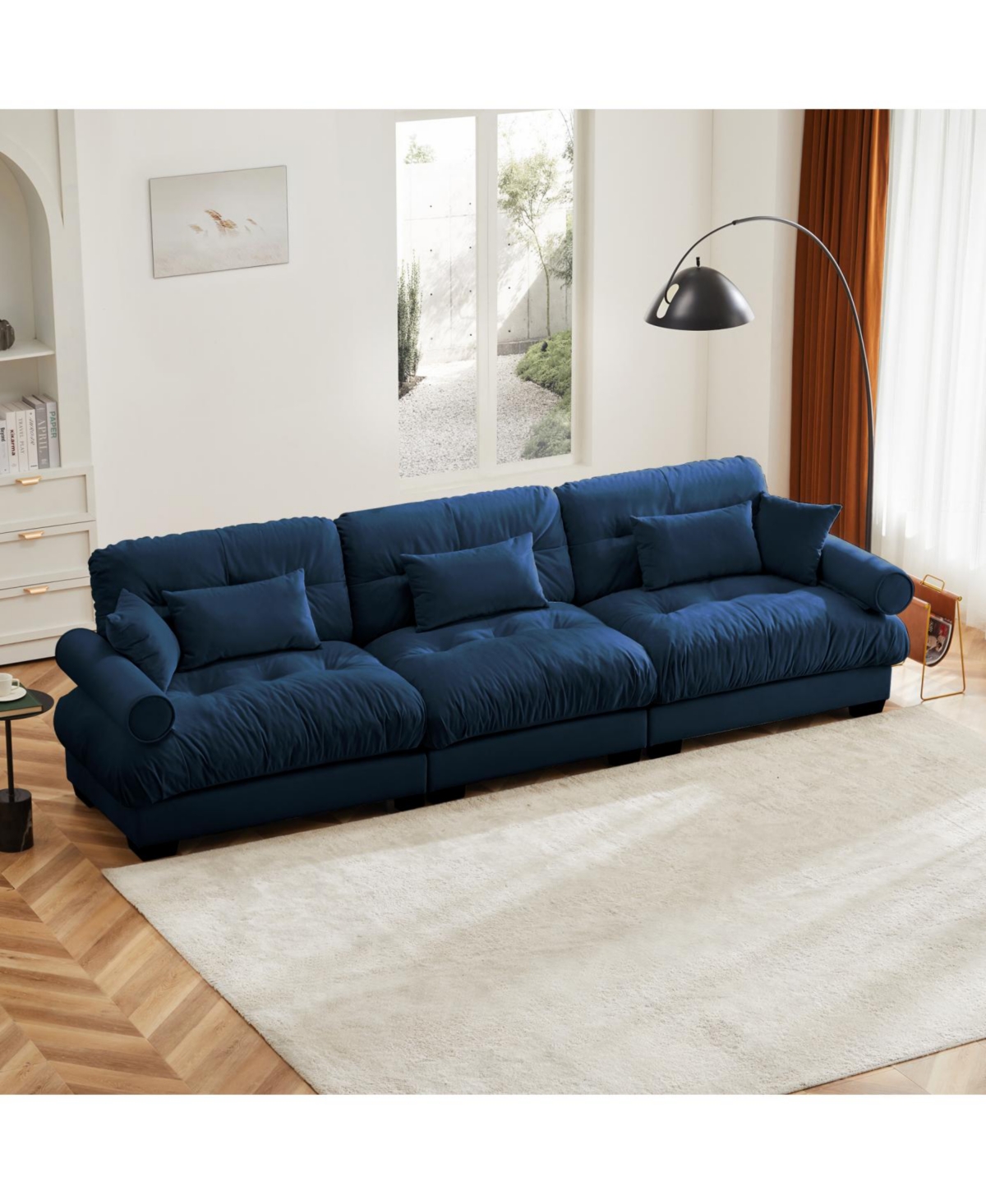 Click here for Streamdale Furniture Extra Large 3 Seat Modern Vel... prices