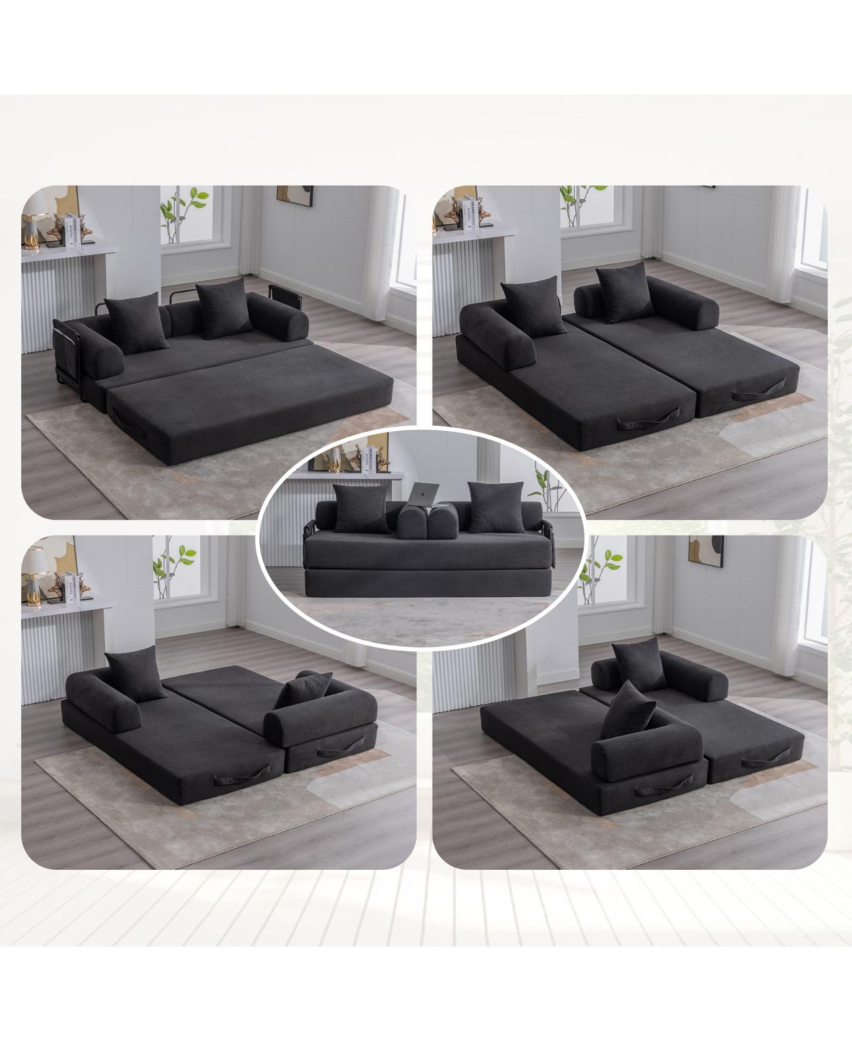 Click here for Streamdale Foldable & Compressible Sofa with Metal... prices