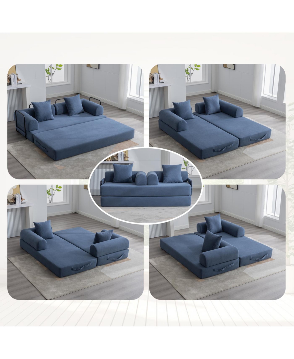 Click here for Streamdale Foldable & Compressible Sofa with Metal... prices