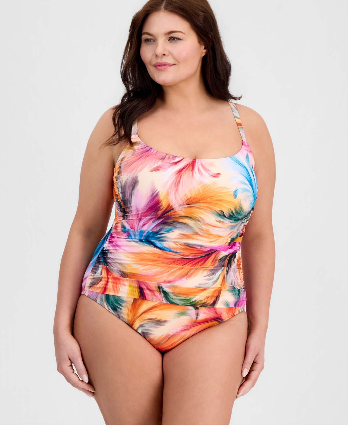 Click here for La Blanca Plus Size Scoop Neck One-Piece Swimsuit... prices