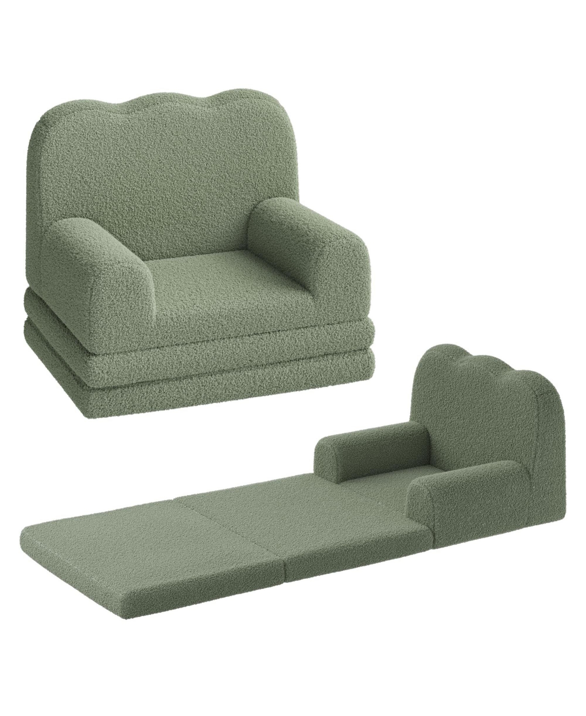 Click here for gaomon Kids Couch  2-in-1 Convertible Teddy Fleece... prices