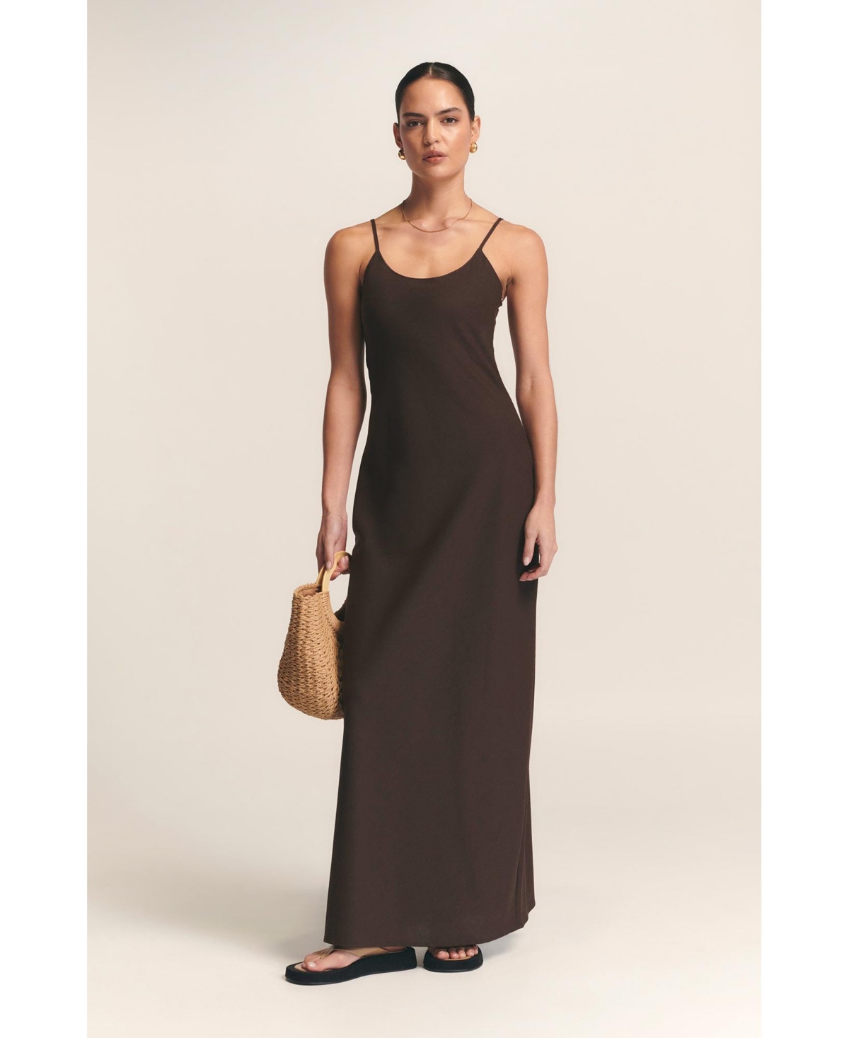 Click here for St Mrlo Womens Myrtle Slip Dress - Chocolate prices