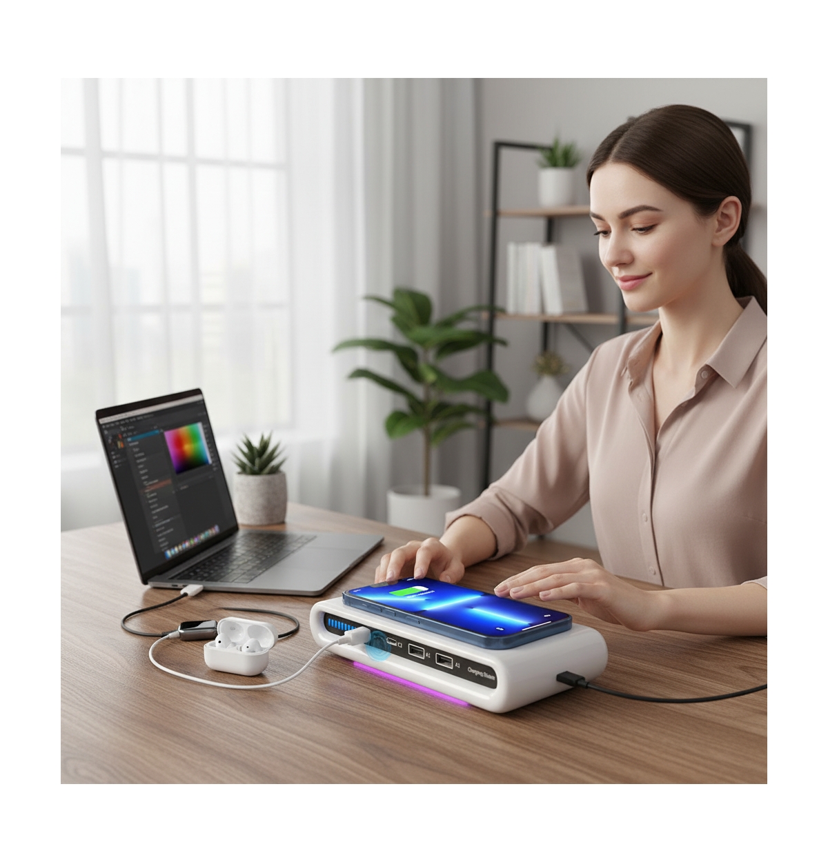 Click here for 3p Experts Charging Hub With Light - white prices