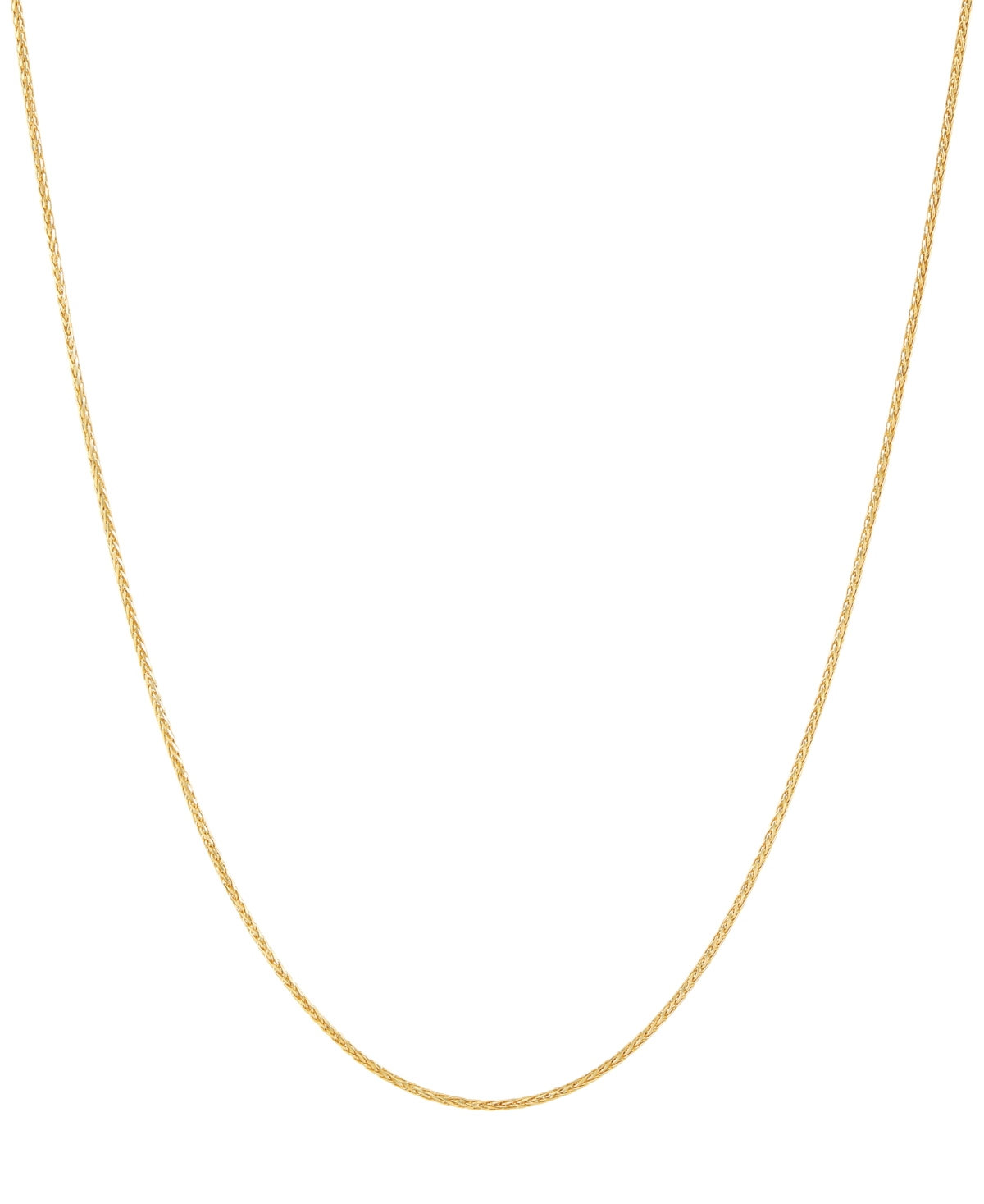 Click here for Macys Solid Wheat Chain Necklace in 14K Yellow Gol... prices