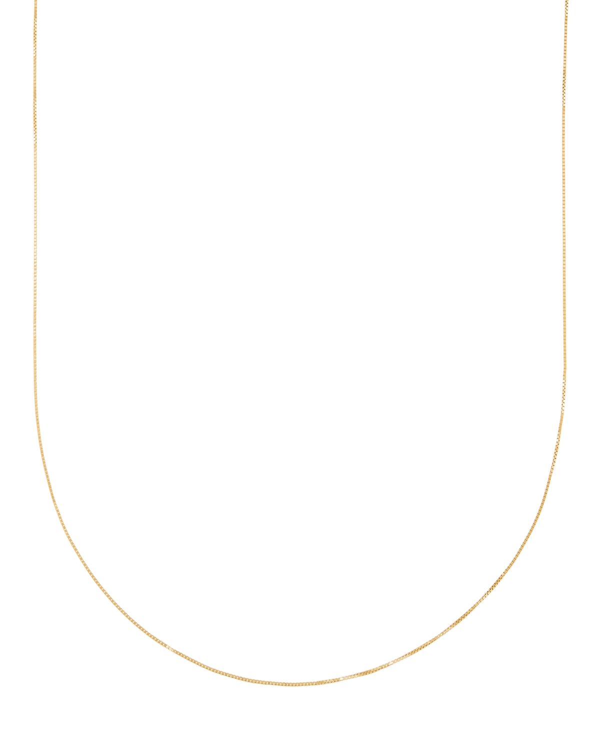 Click here for Macys Solid Box Chain Necklace in 14K Yellow Gold prices