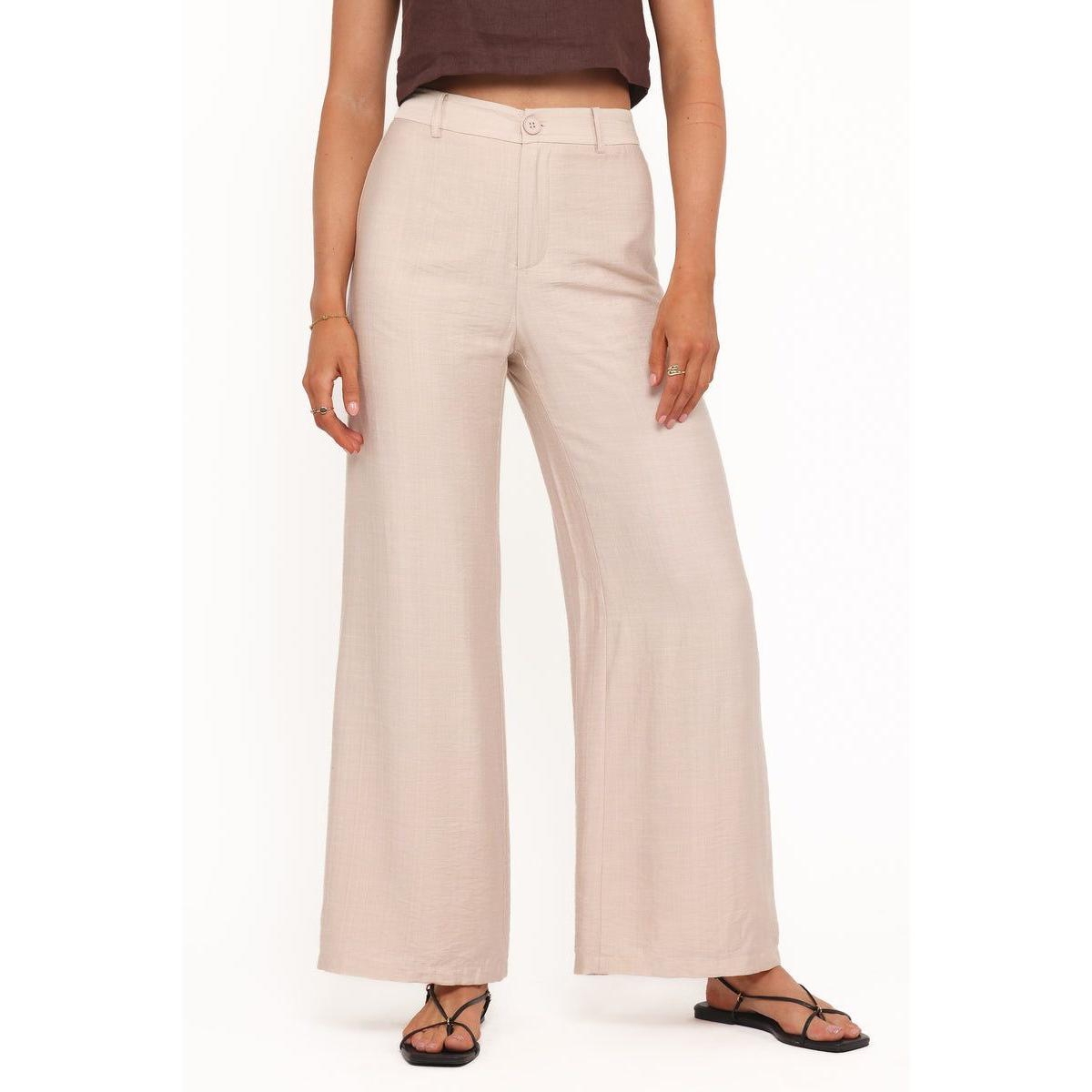 Click here for Petal and Pup Womens Lauren Wide Leg Pant - Beige prices