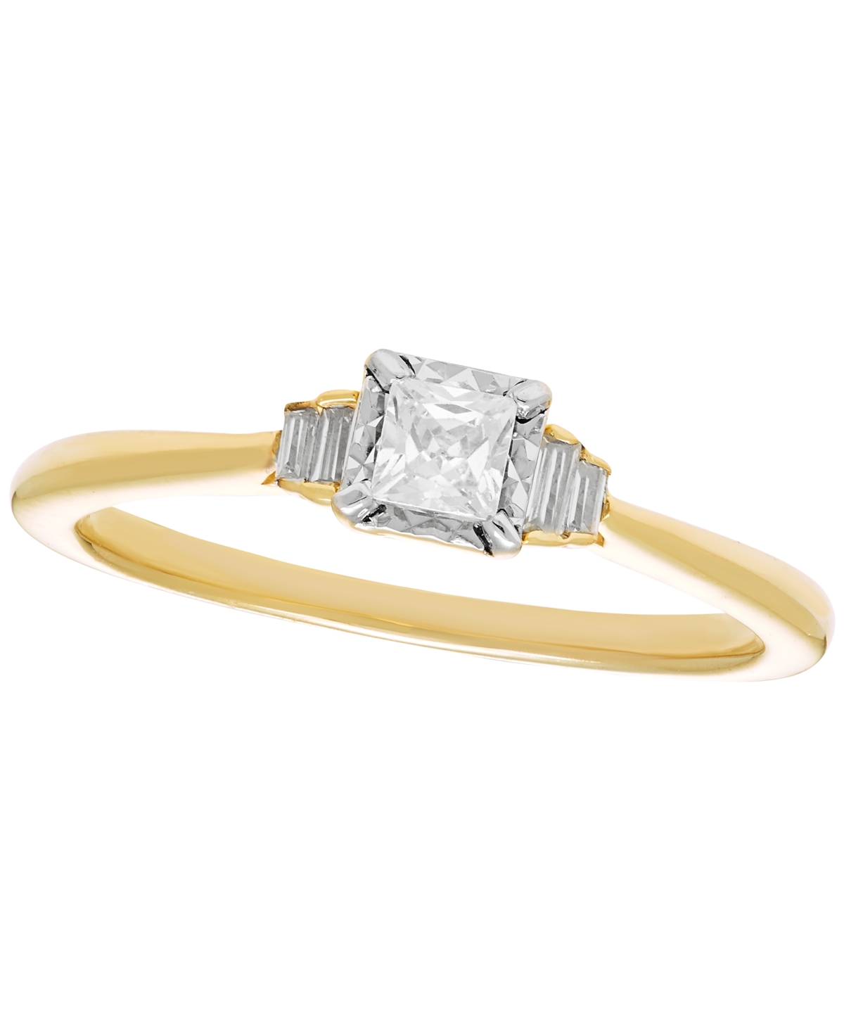 Click here for Macys Diamond Ring (1/4 ct. t.w.) in 10k Yellow Go... prices