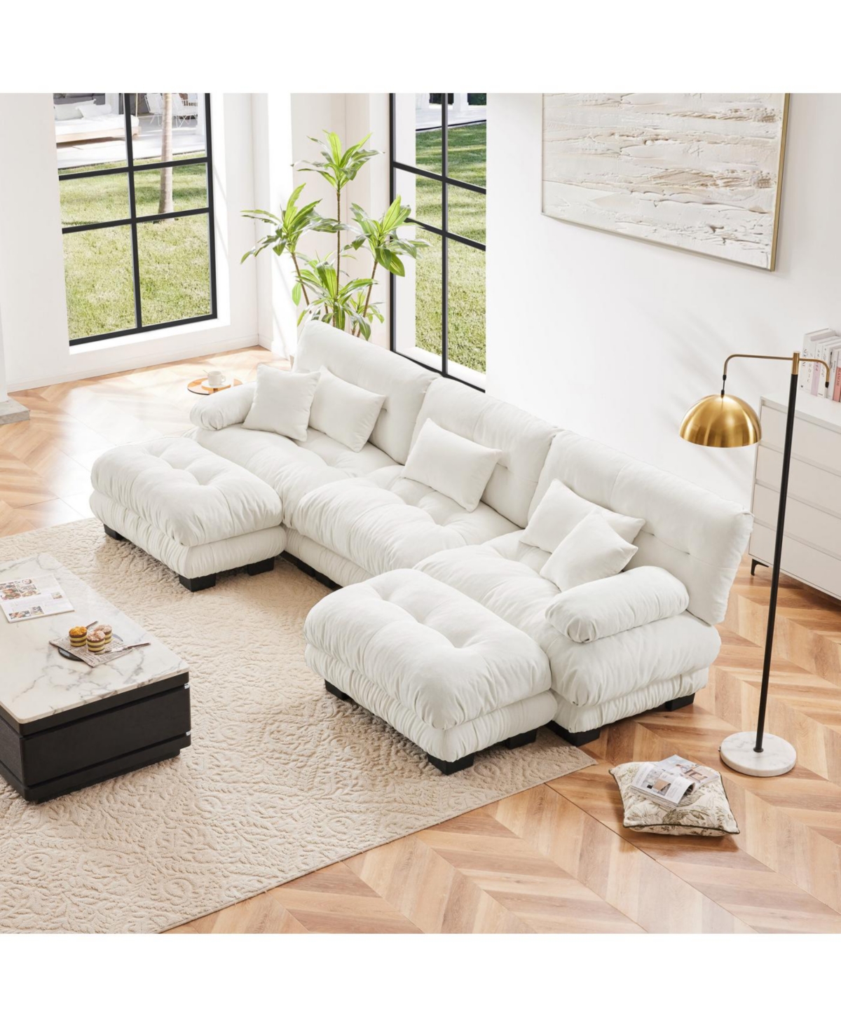 Click here for Streamdale Furniture Luxury Modular Sectional Sofa... prices