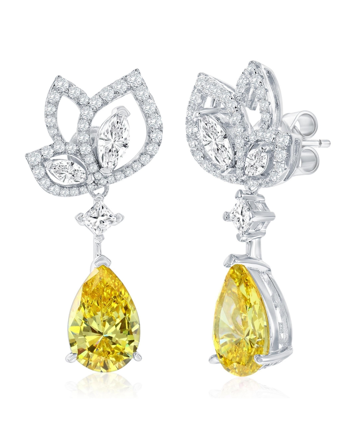 Click here for Suzy Levian New York Sterling Silver Multi-cut Clu... prices