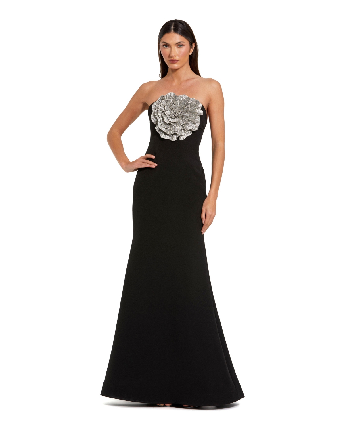 Click here for Mac Duggal Womens Strapless Crepe Trumpet Gown wit... prices