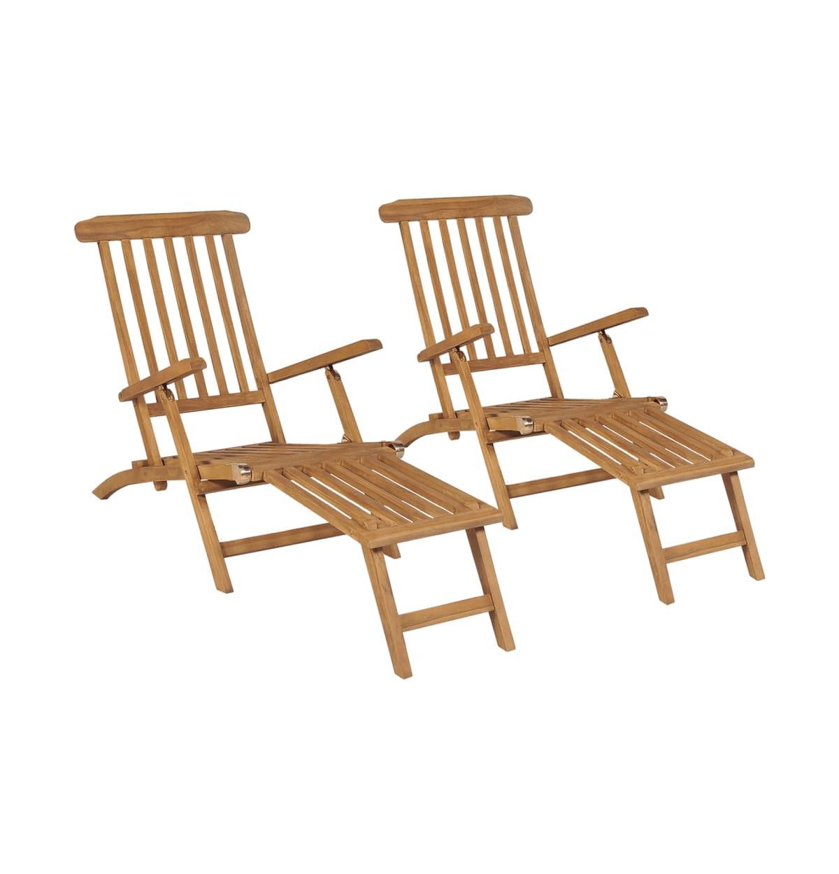 Click here for vidaXL Deck Chair Teak Fine sanded teak hardwood w... prices