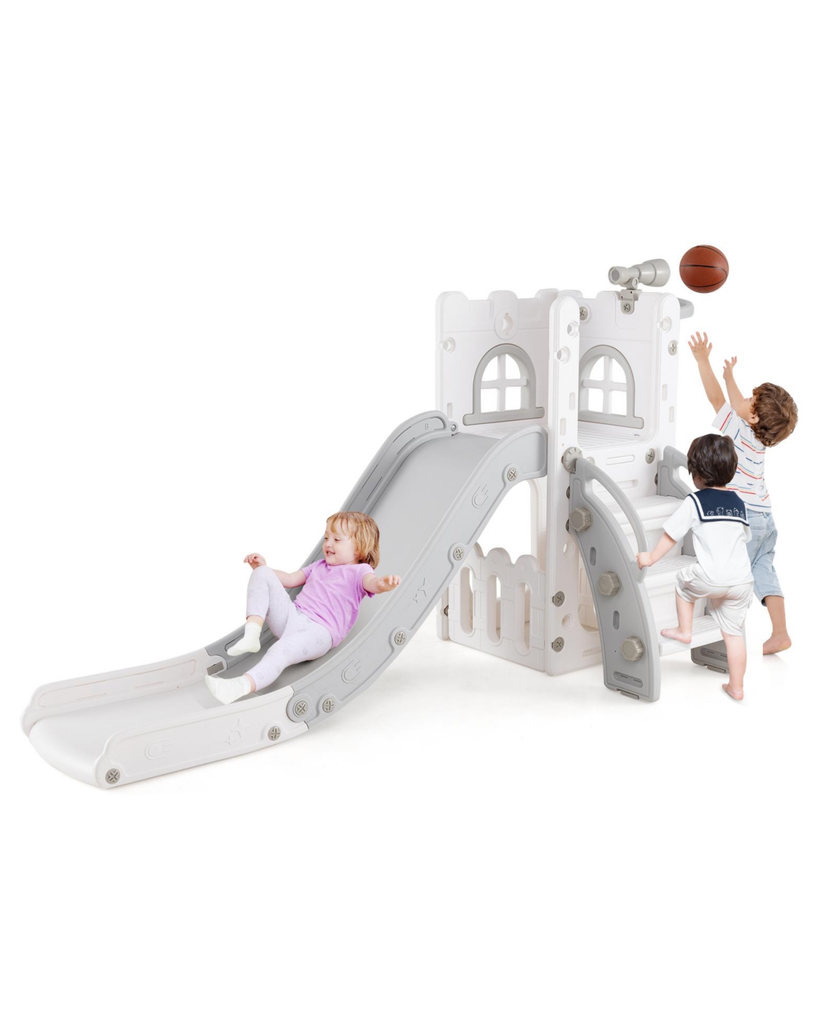 Click here for Skonyon 6-in-1 Toddler Slide L-shaped Playground w... prices
