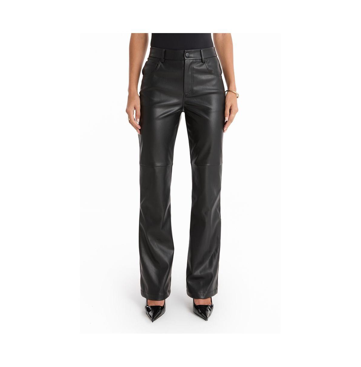 Click here for The Noli Shop Womens Jackie Leather Pant - Black prices
