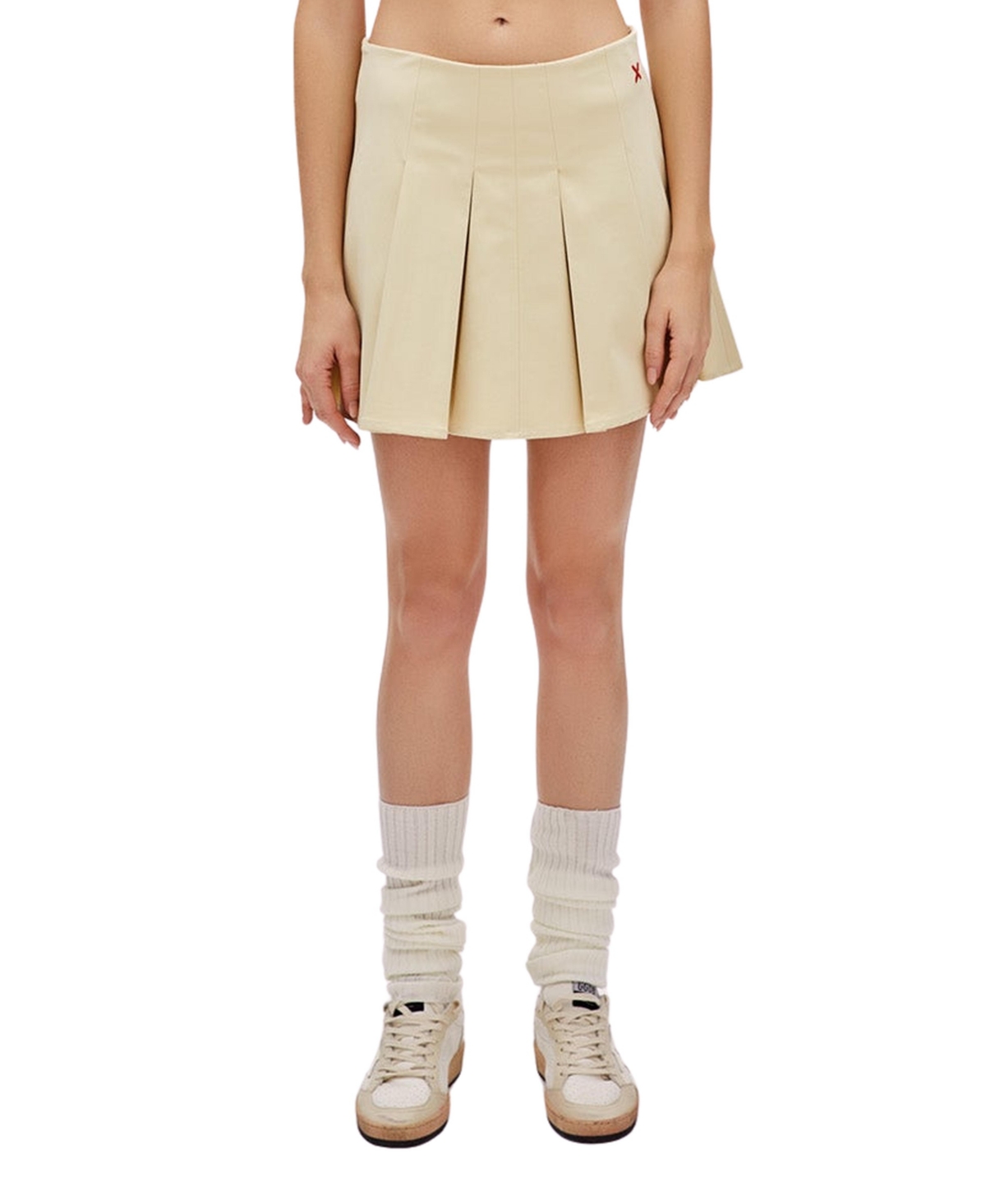 Click here for Pcfg Womens Cotton Pleated Skirt - Chino green prices