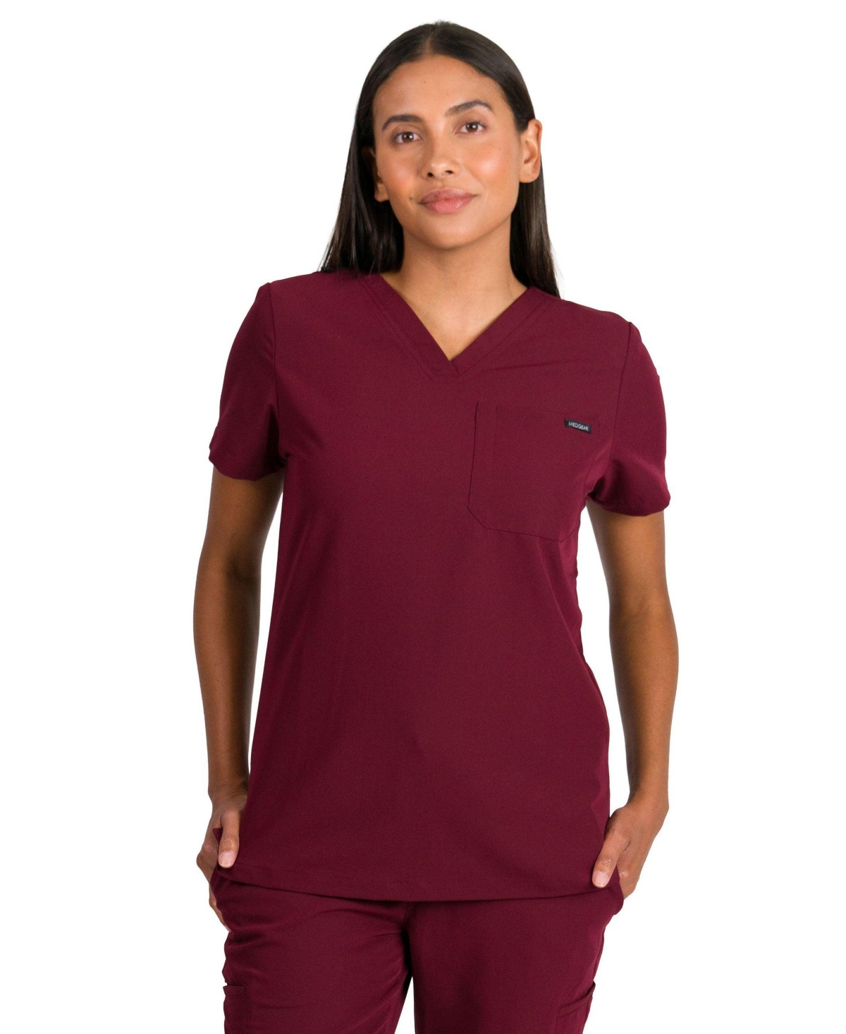 Click here for Medgear Camilla Womens Slim Scrubs Top with One Po... prices