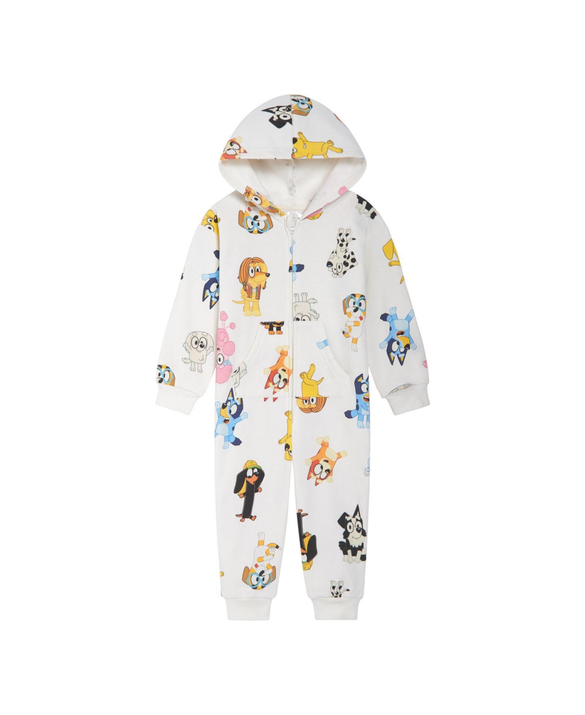 Click here for Bluey Girls Fleece Zip Up Coverall - Off white prices