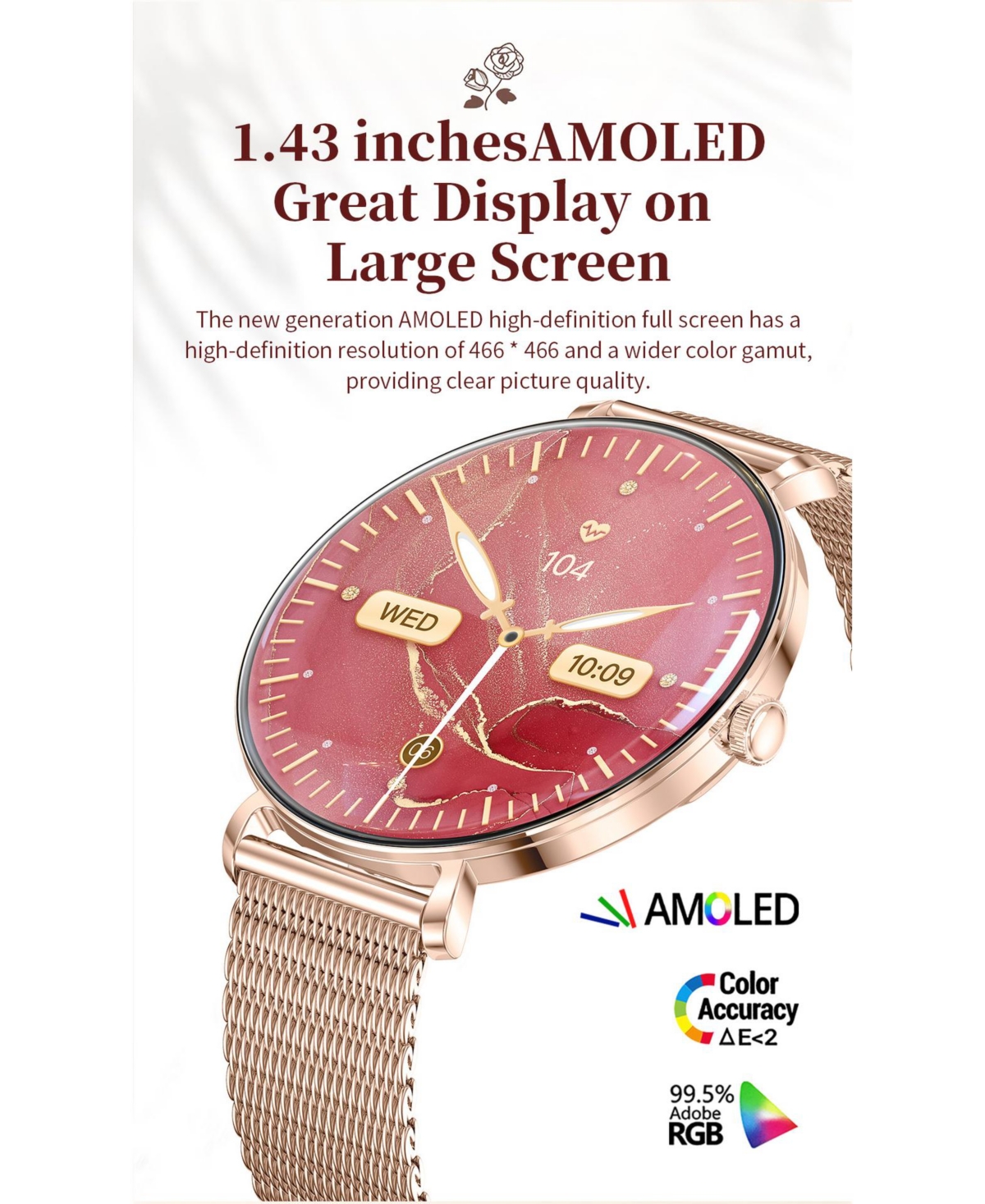 Click here for Ruxing 1.43" Amoled Smart Watch With Bluetoot... prices