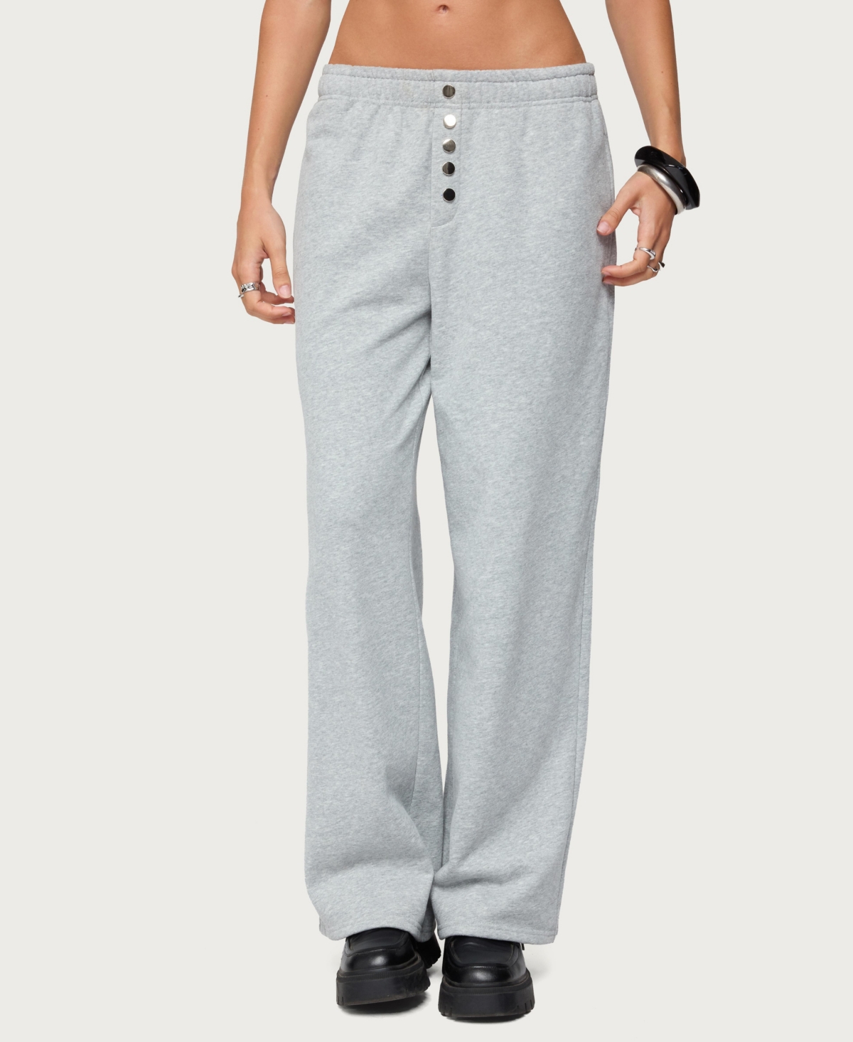 Click here for Edikted Womens Lorelle Wide Leg Sweatpants - Gray-... prices
