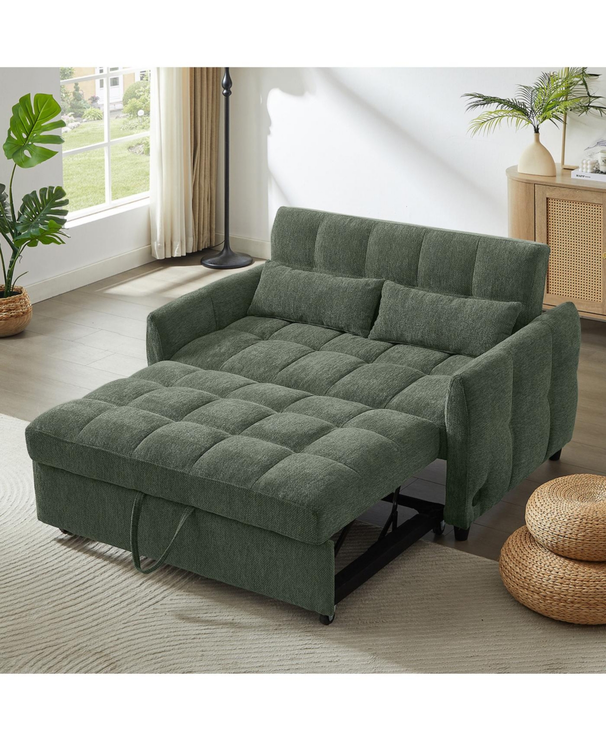 Click here for Streamdale Furniture Green Loveseat Sofa Bed with... prices
