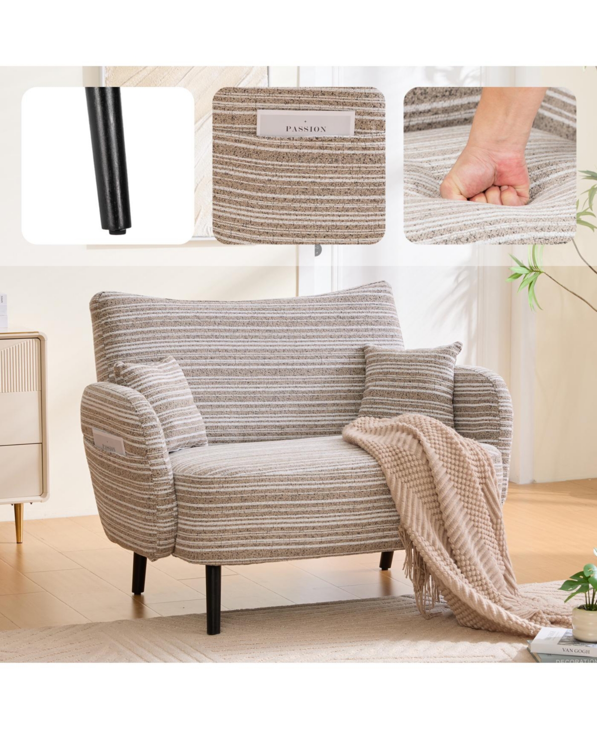 Click here for Streamdale Furniture Modern two-seater sofa with a... prices