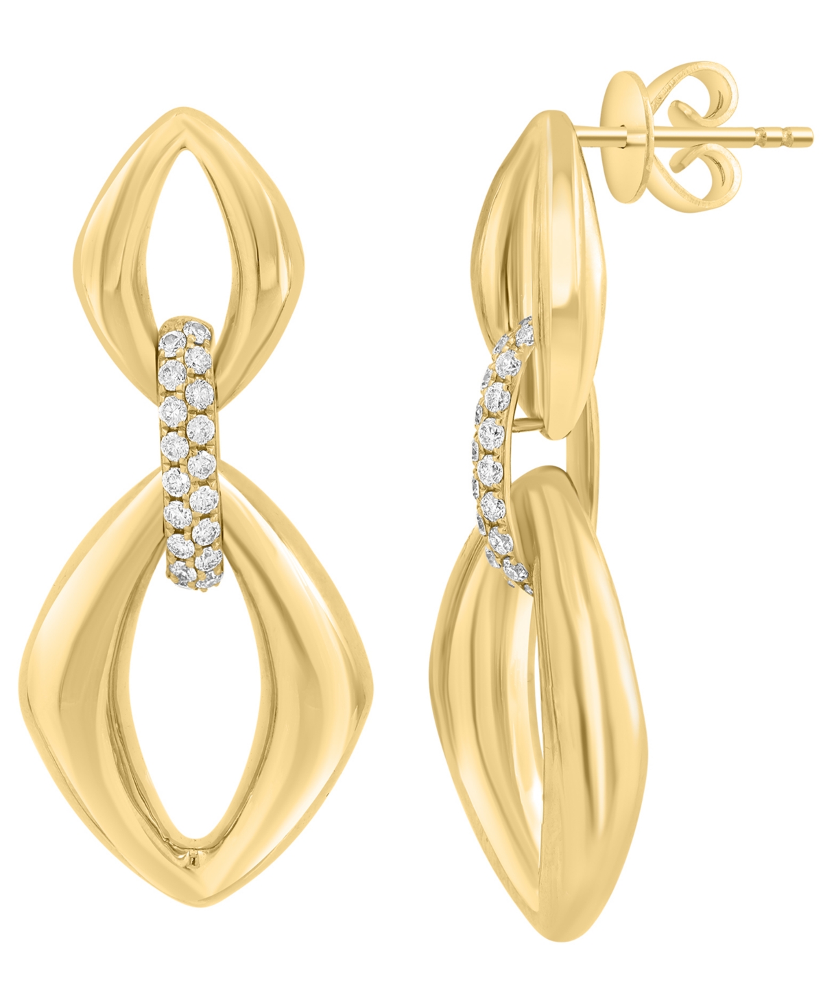 Effy Collection Diamond Earrings (1/3 ct. t.w.) in 14k Yellow Gold - Yellow Gold
