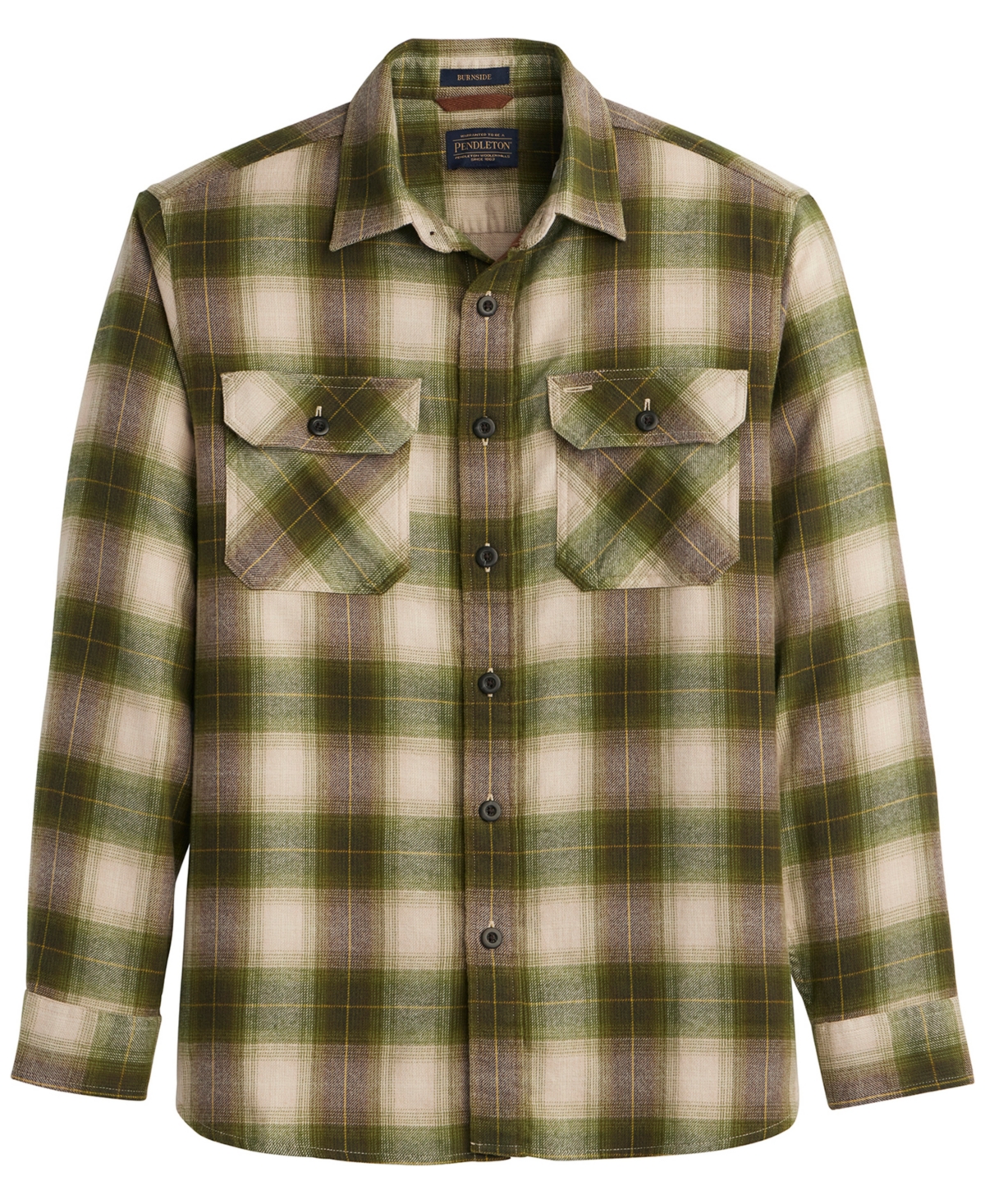 Click here for Pendleton Mens Burnside Flannel Spread Collar Shir... prices