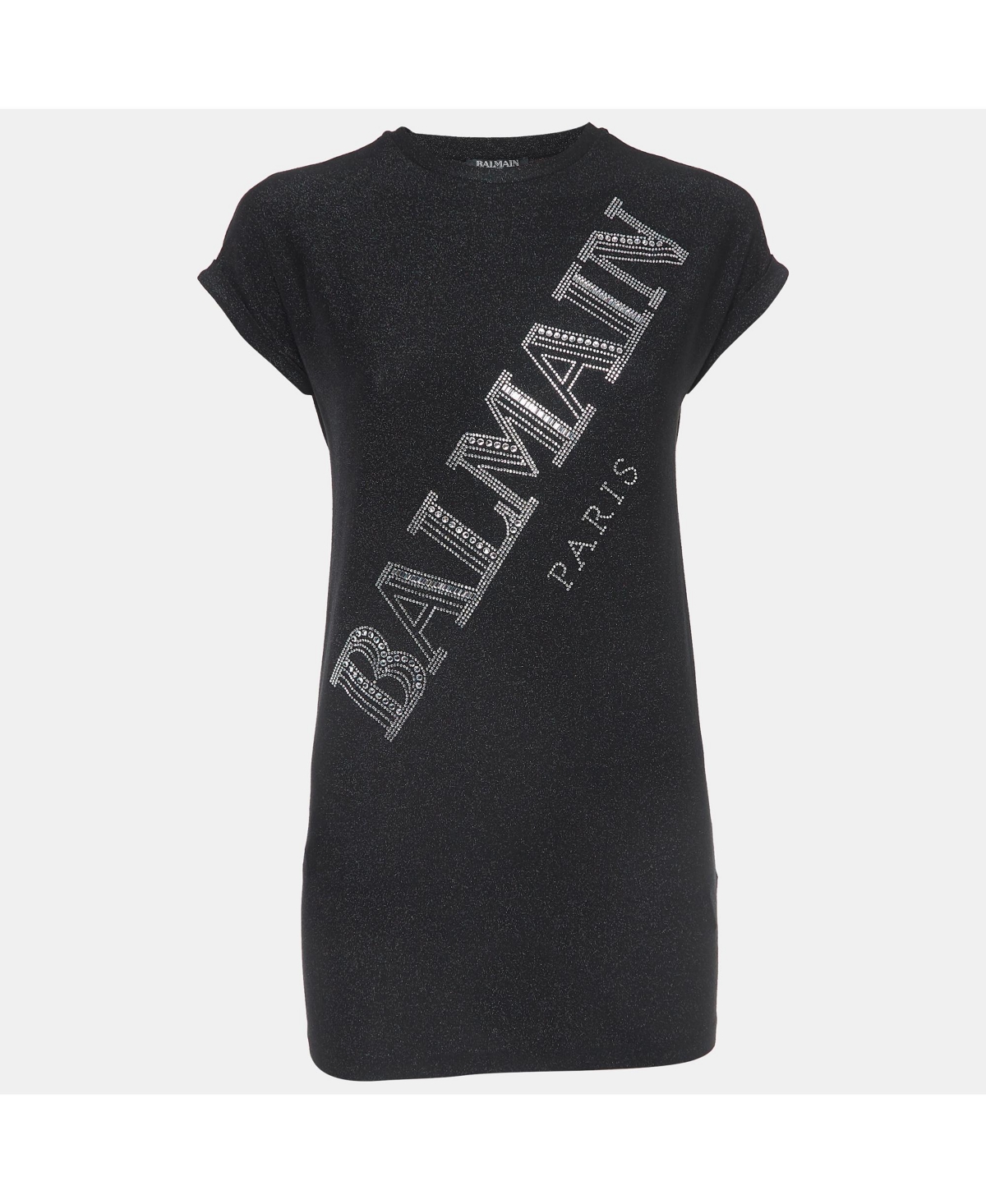 Click here for Pre-Owned Balmain Womens Black Glitter Jersey Crys... prices