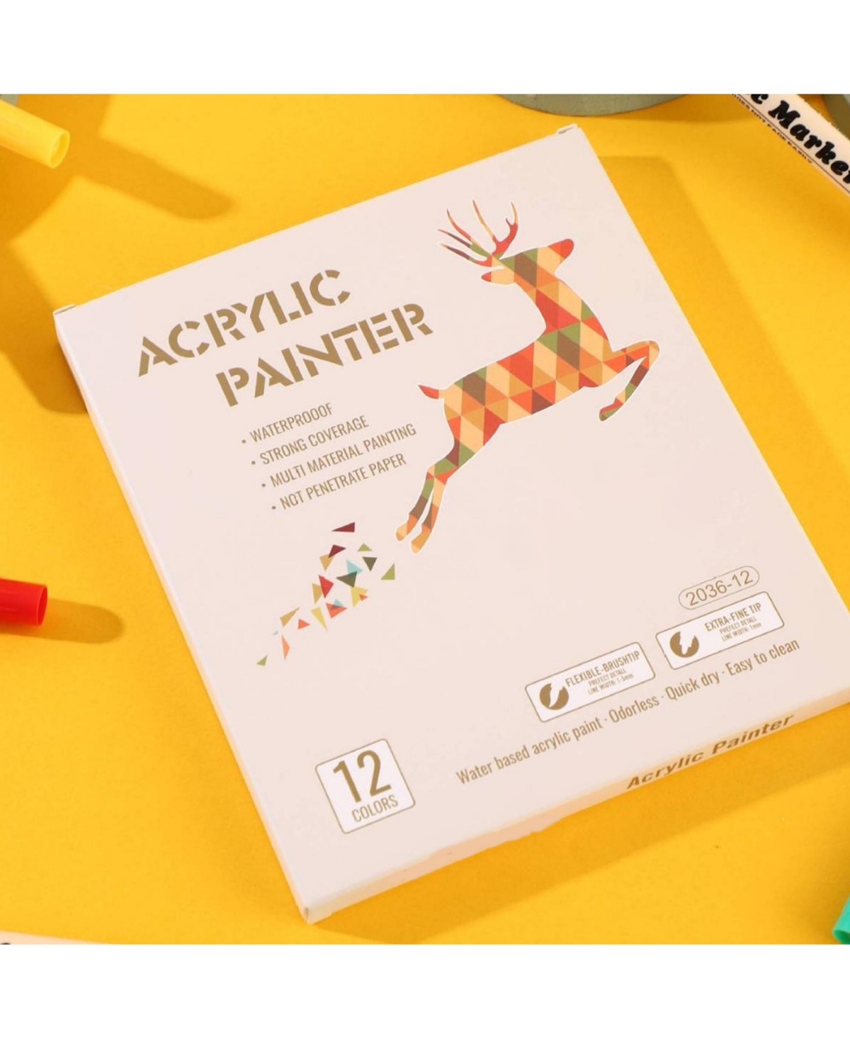 Click here for Htutwoo 12 Colors Acrylic Paint Pens  Brush and Fi... prices