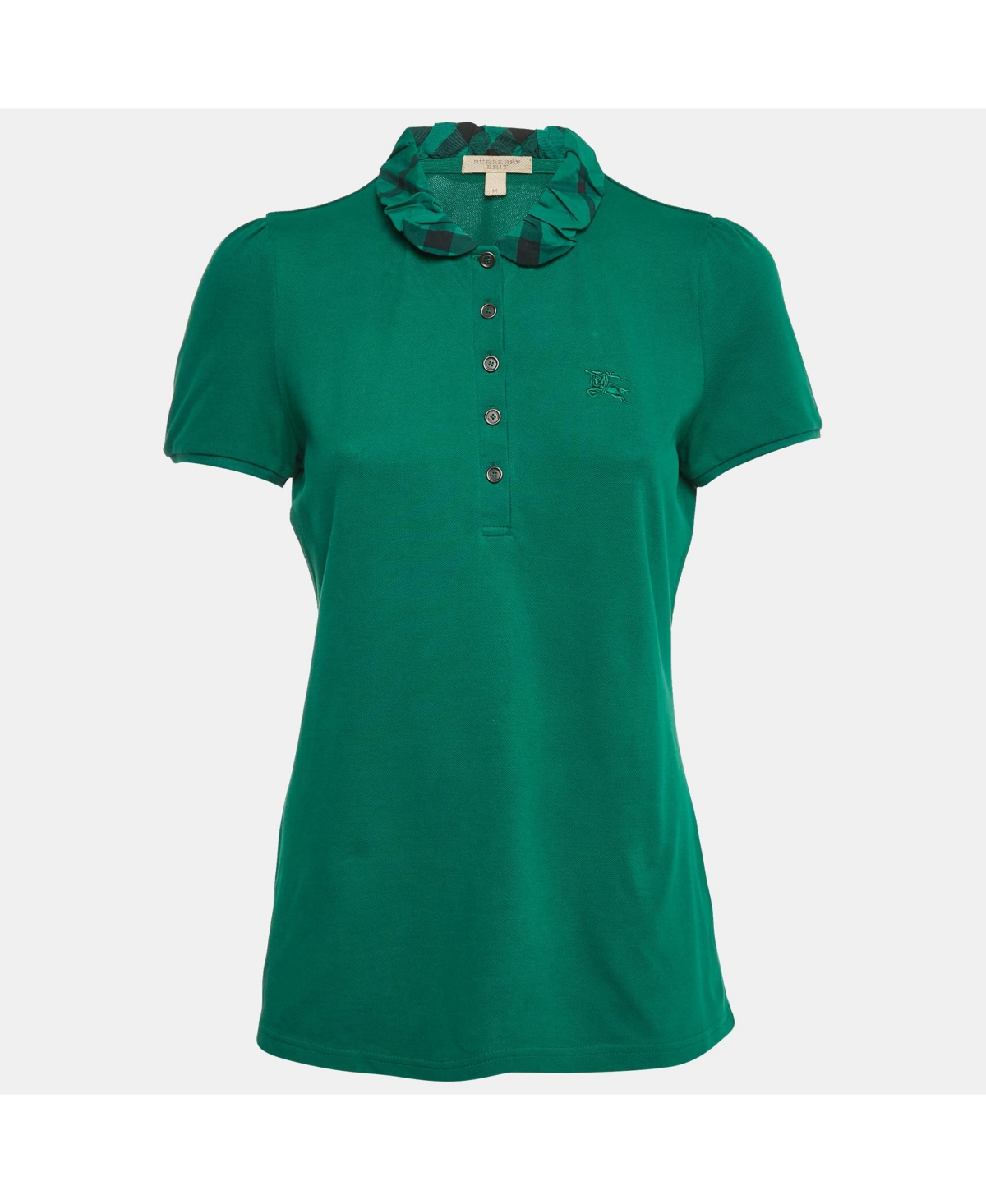 Click here for Pre-Owned Burberry Womens Checks Collar Cotton Piq... prices