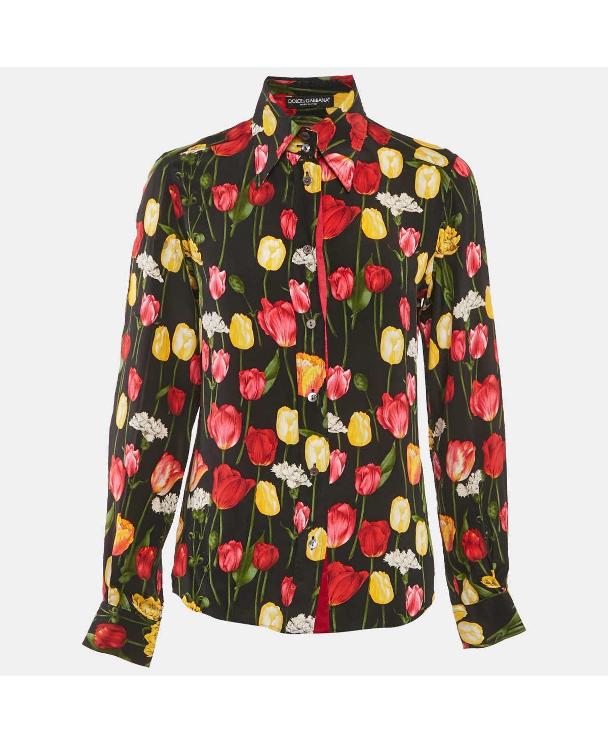 Click here for Pre-Owned Dolce & Gabbana Womens Tulip Print Silk... prices