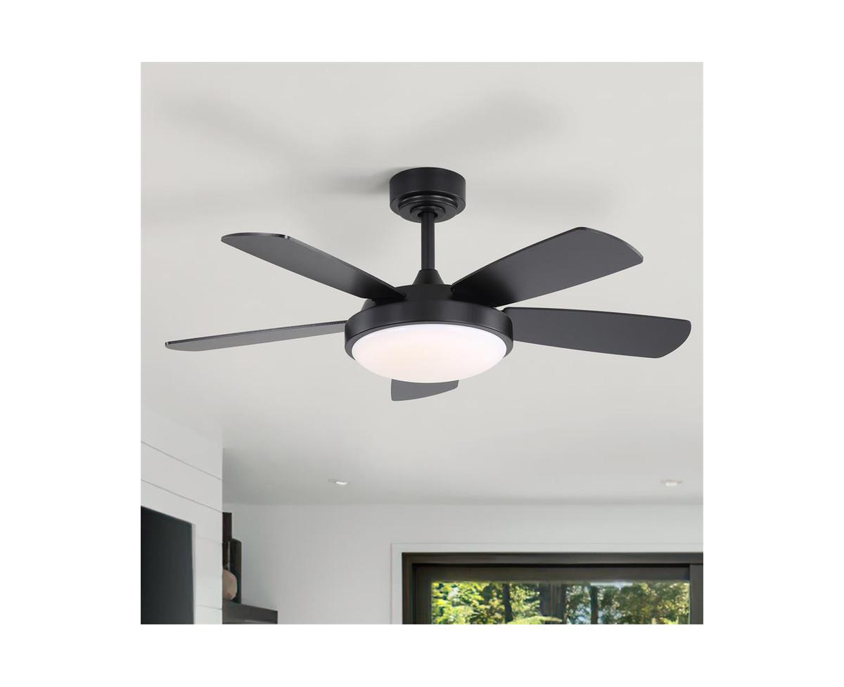 Click here for 42-inch Modern Black 5-Blade Ceiling Fan with Ligh... prices