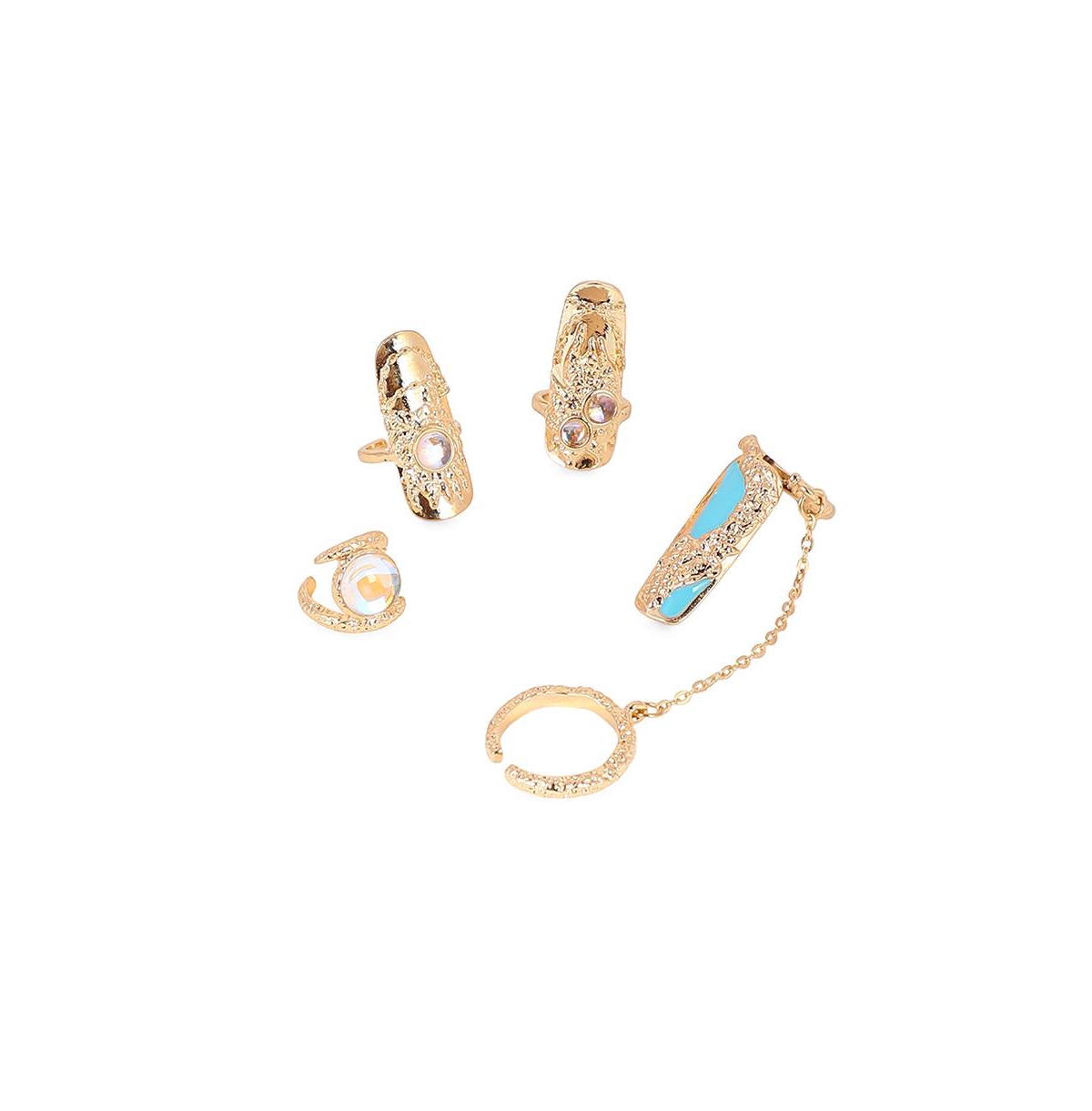 Click here for Womens The Jasmine Nail Rings - California Gold (S... prices