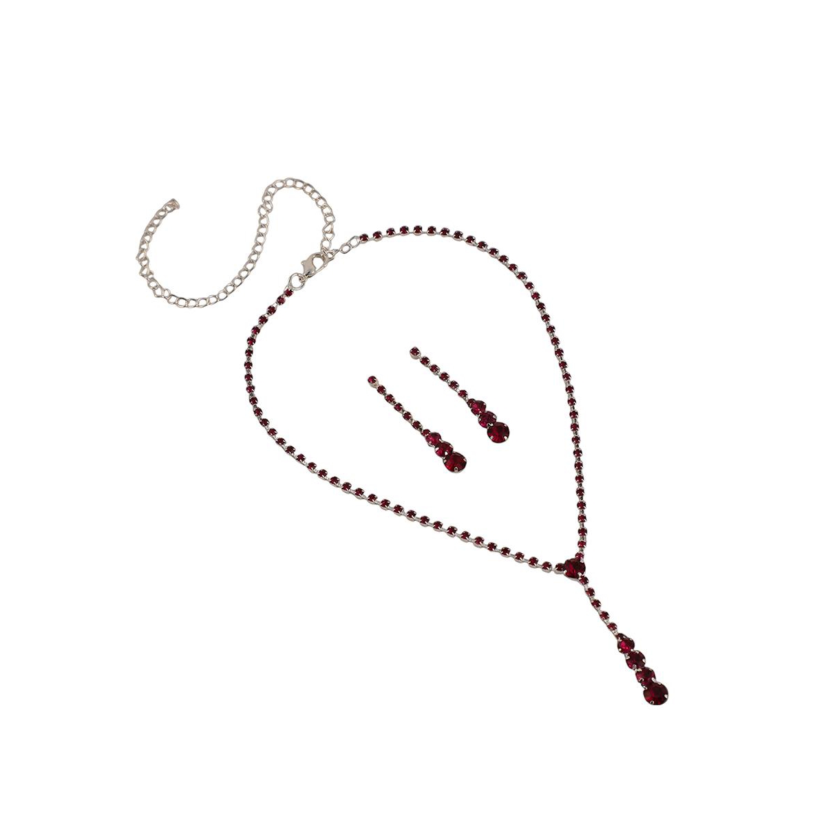 Click here for Sohi Womens The Dainty-Bling Jewellery Set - Ruby... prices