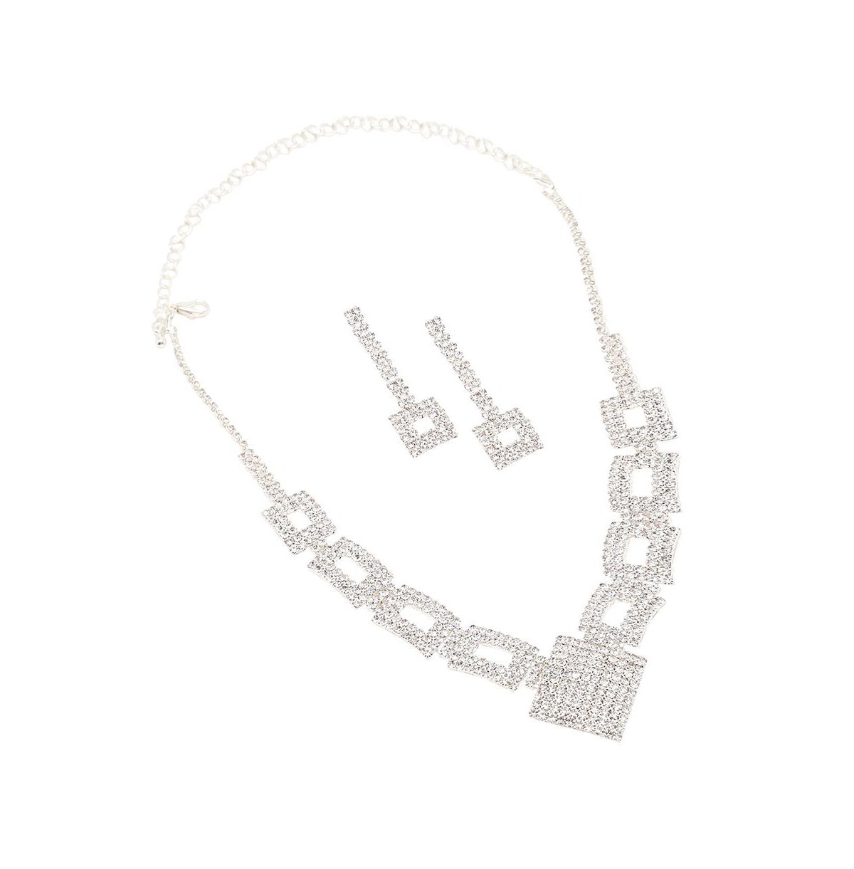 Click here for Sohi Womens Geometric Jewellery Set - Silver prices
