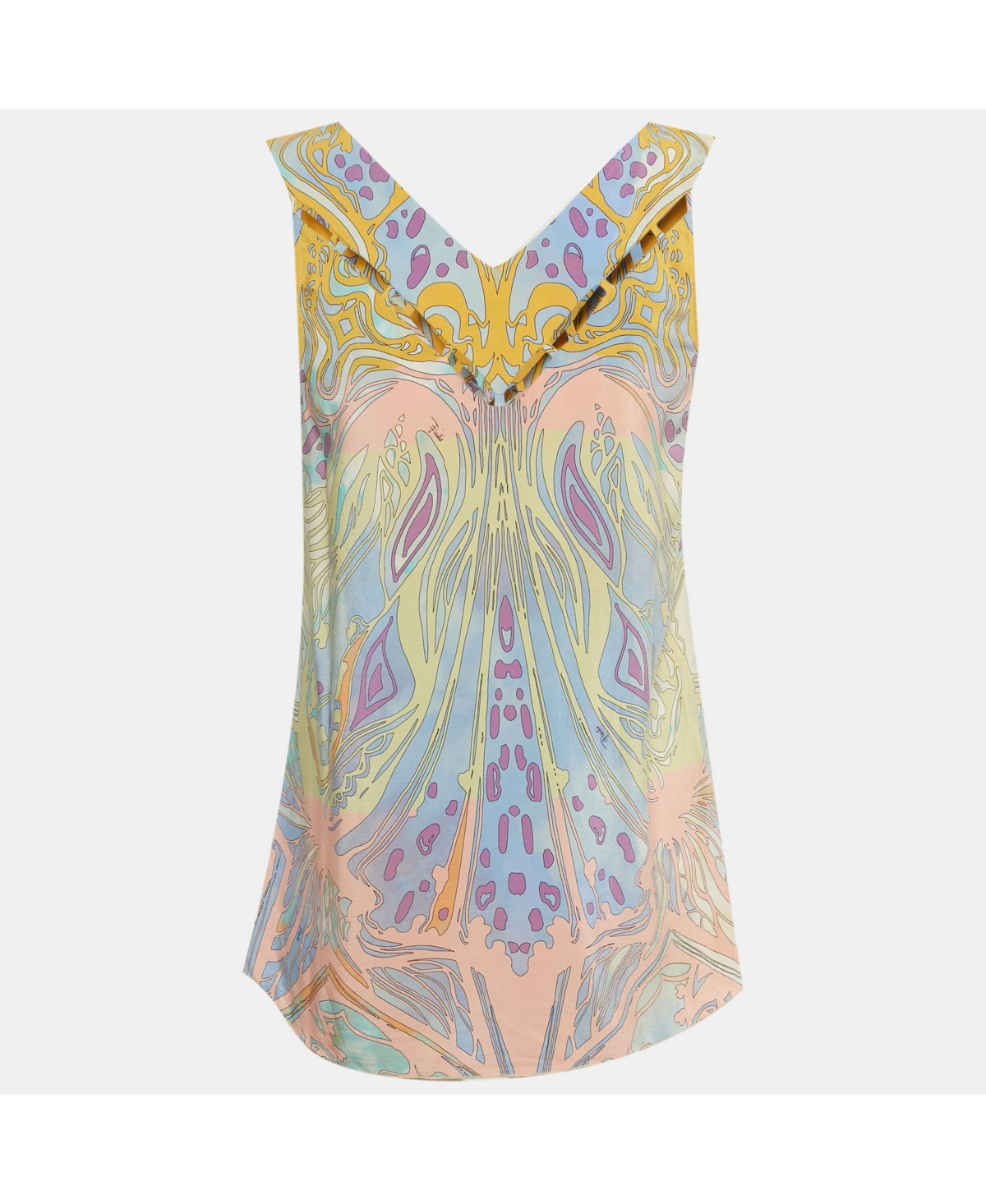 Click here for Pre-Owned Emilio Pucci Womens Printed Silk Sleevel... prices