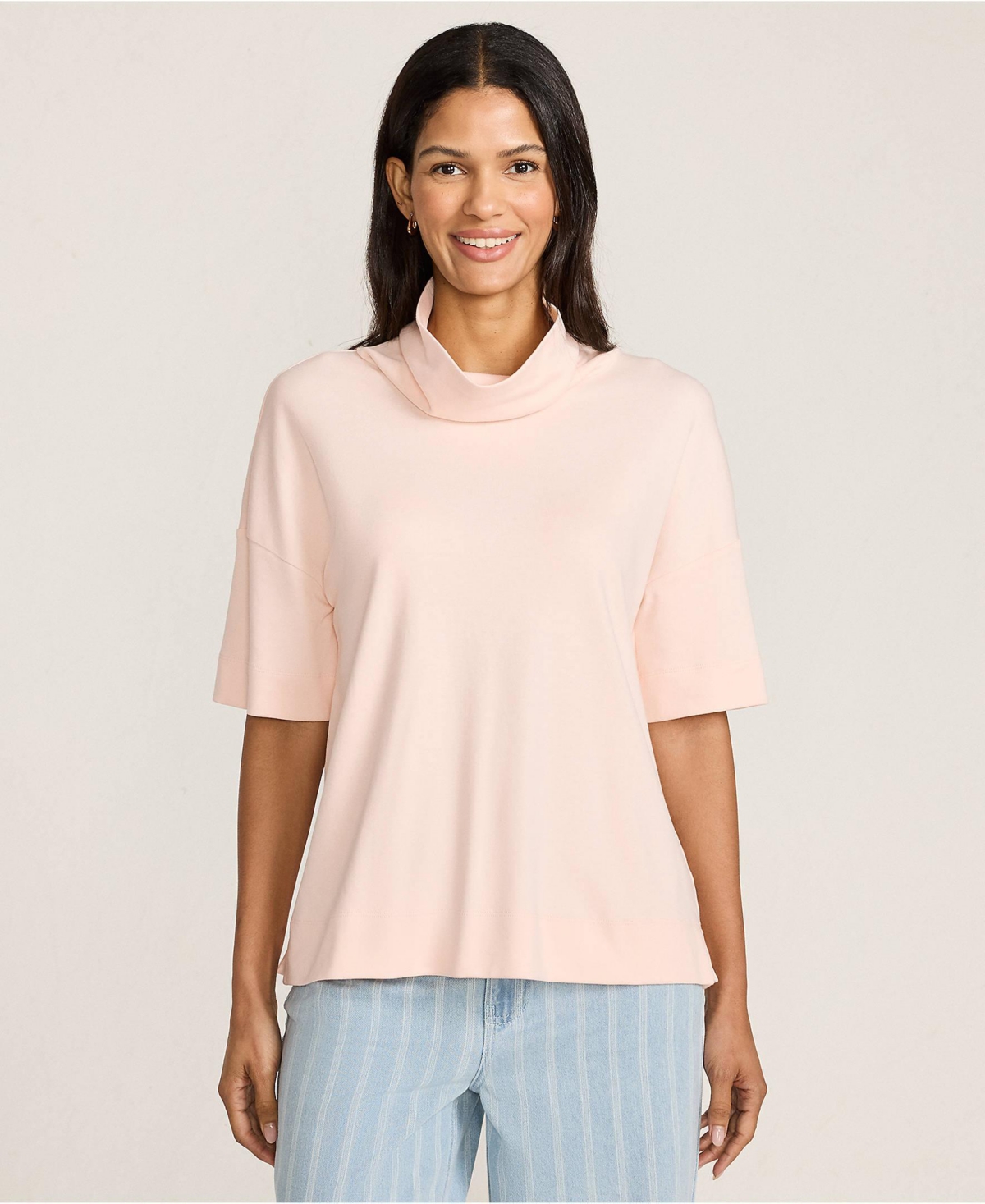 Click here for Lands End Womens Elbow Sleeve Supima Cotton Relaxe... prices